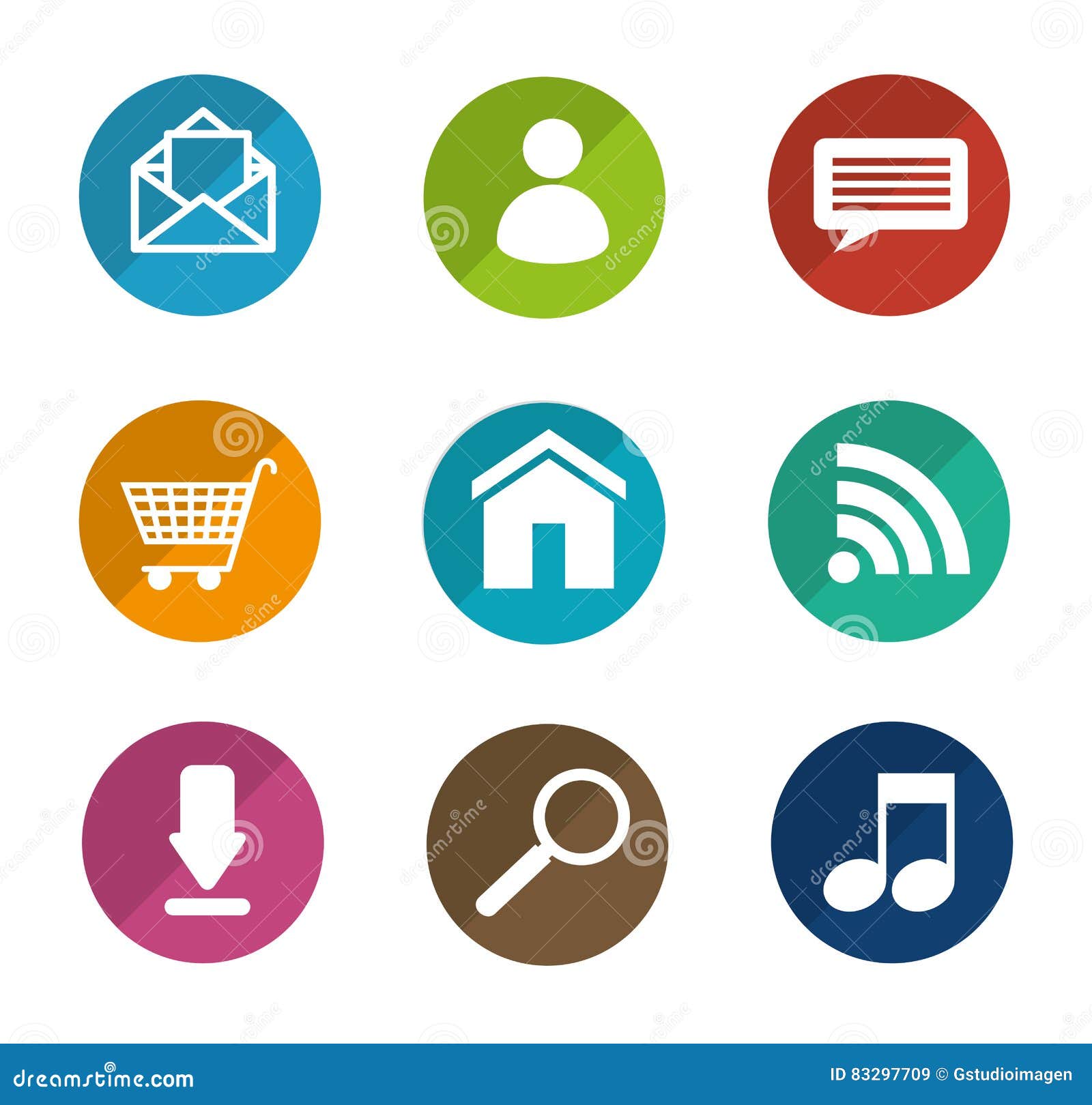 Settings menu set icons stock illustration. Illustration of user - 83297709