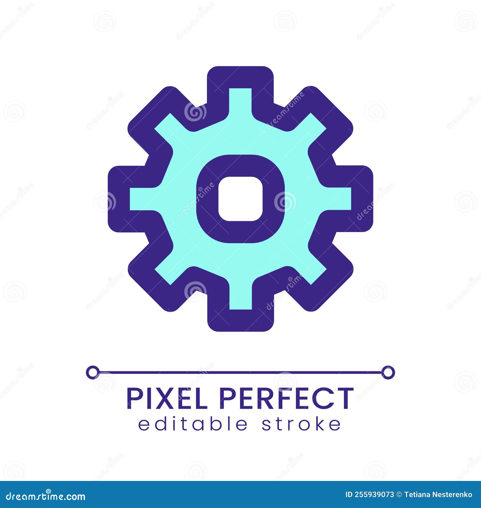 Settings Pixel Perfect RGB Color Ui Icon Stock Vector - Illustration of ...
