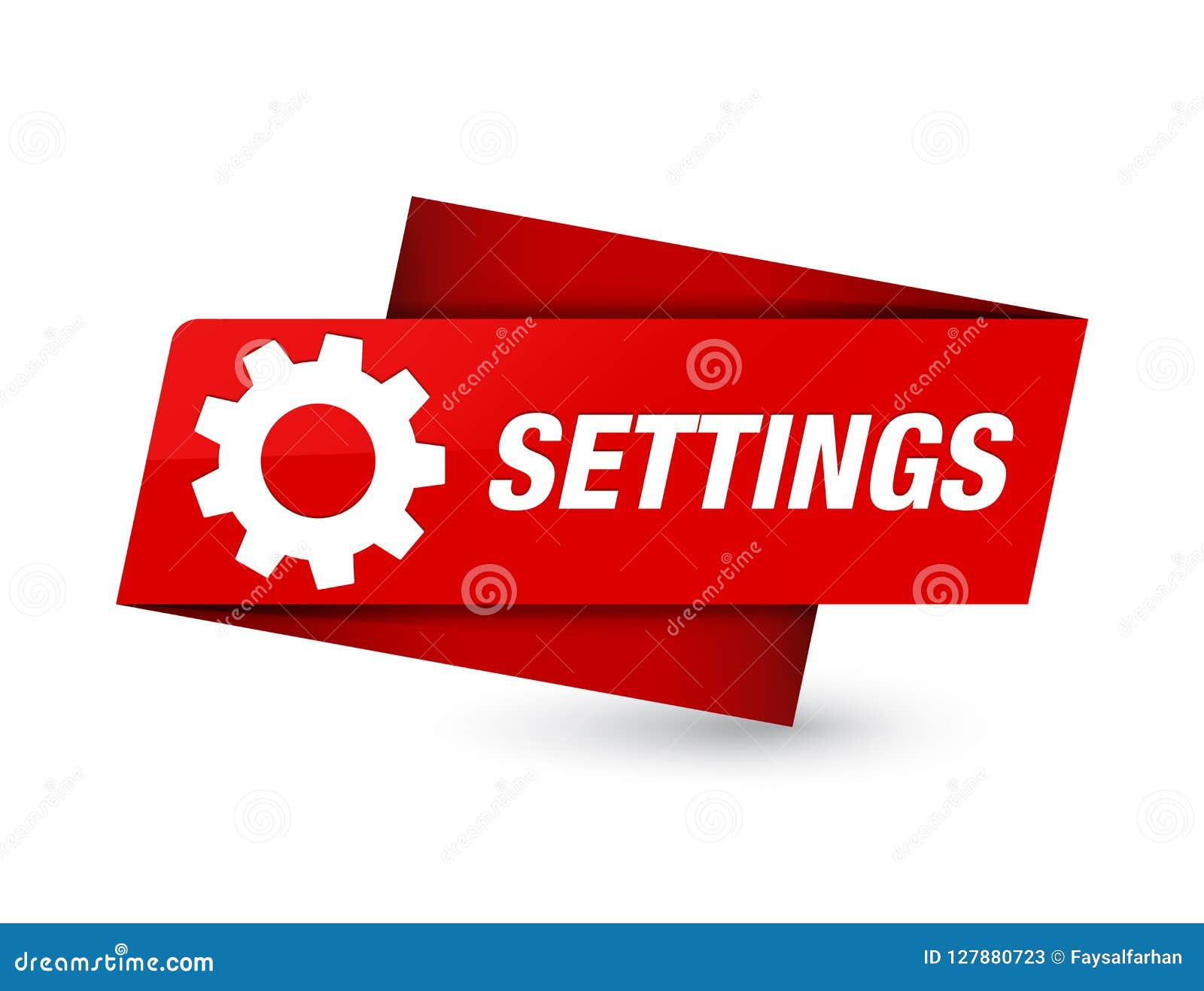 Settings Premium Red Tag Sign Stock Illustration - Illustration of ...