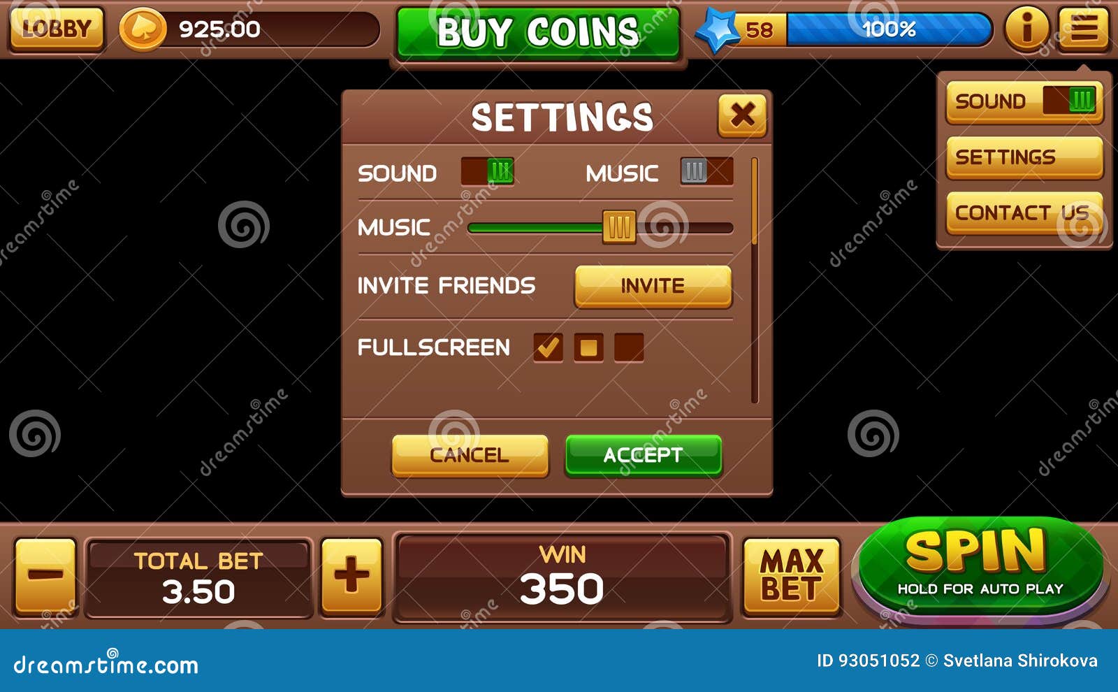Game Settings Ui Vector Elements Royalty-Free Stock Image ...