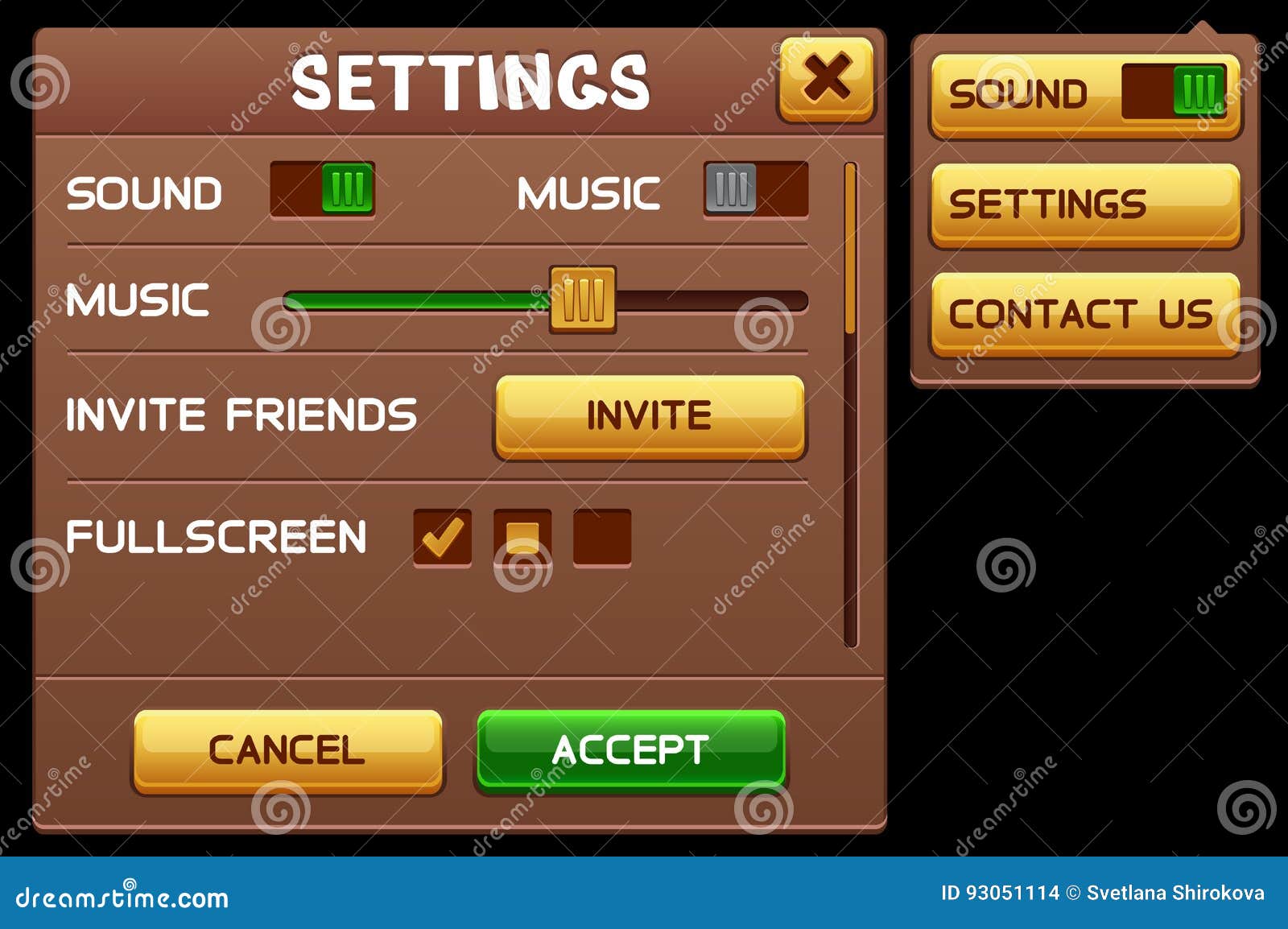 Game Settings Ui Vector Elements Royalty-Free Stock Image ...