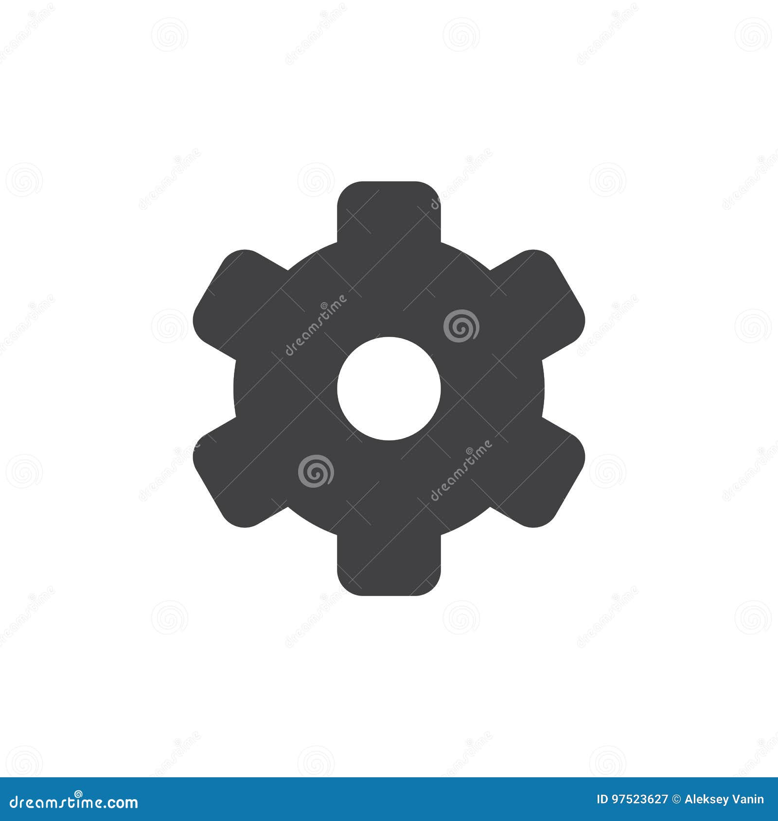 Settings simple icon stock vector. Illustration of machine - 97523627