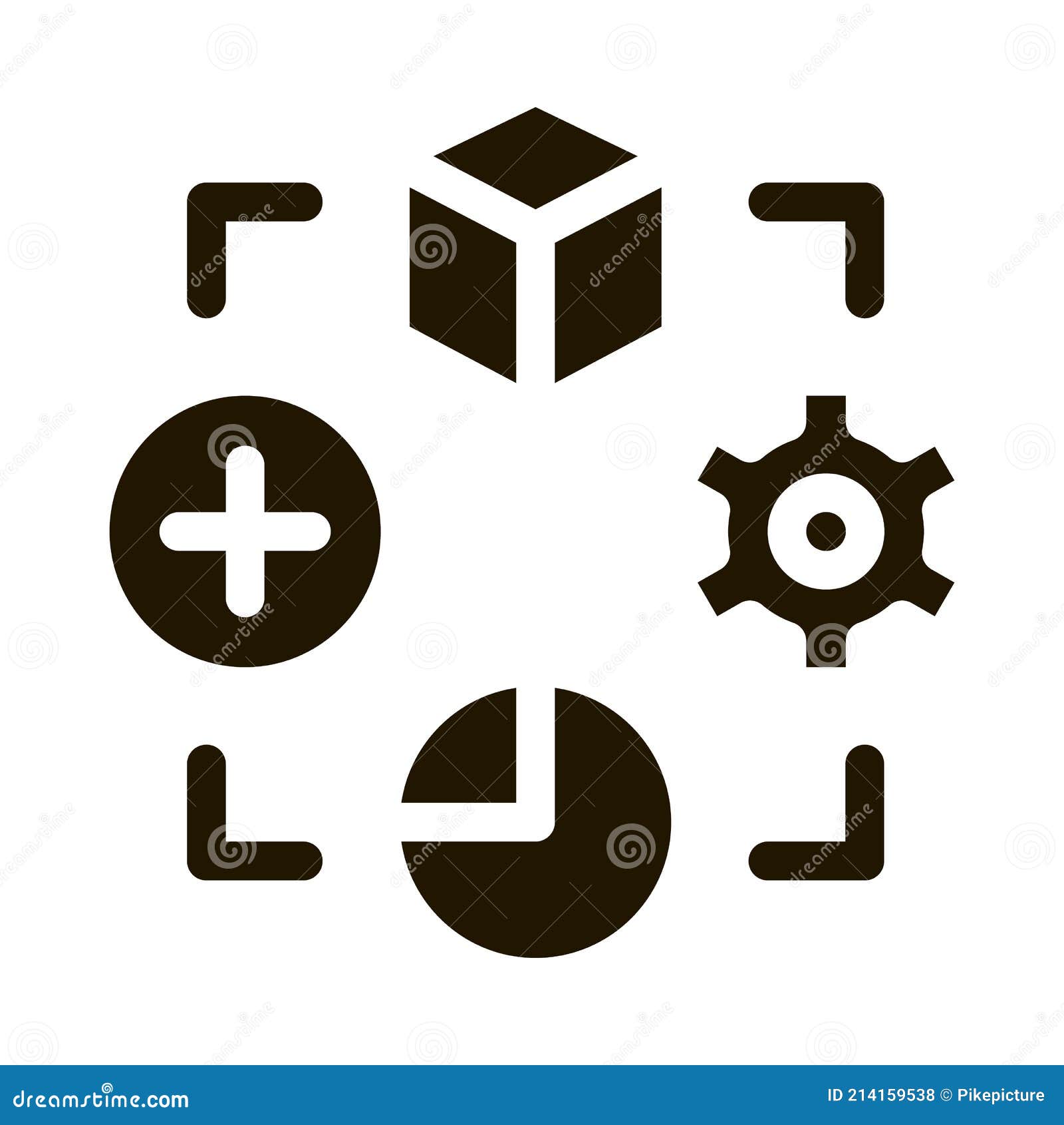 Settings Software Icon Vector Glyph Illustration Stock Vector ...
