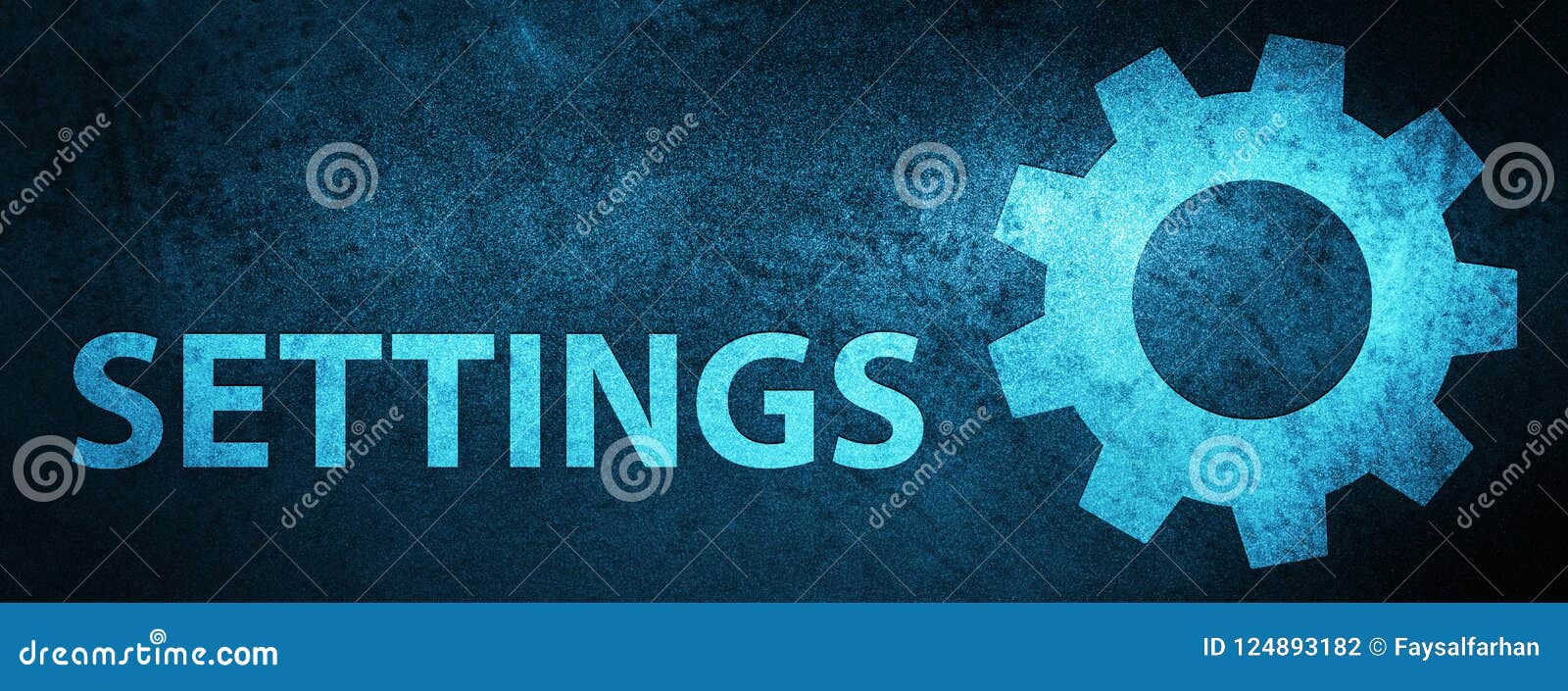 Settings Special Blue Banner Background Stock Illustration ...