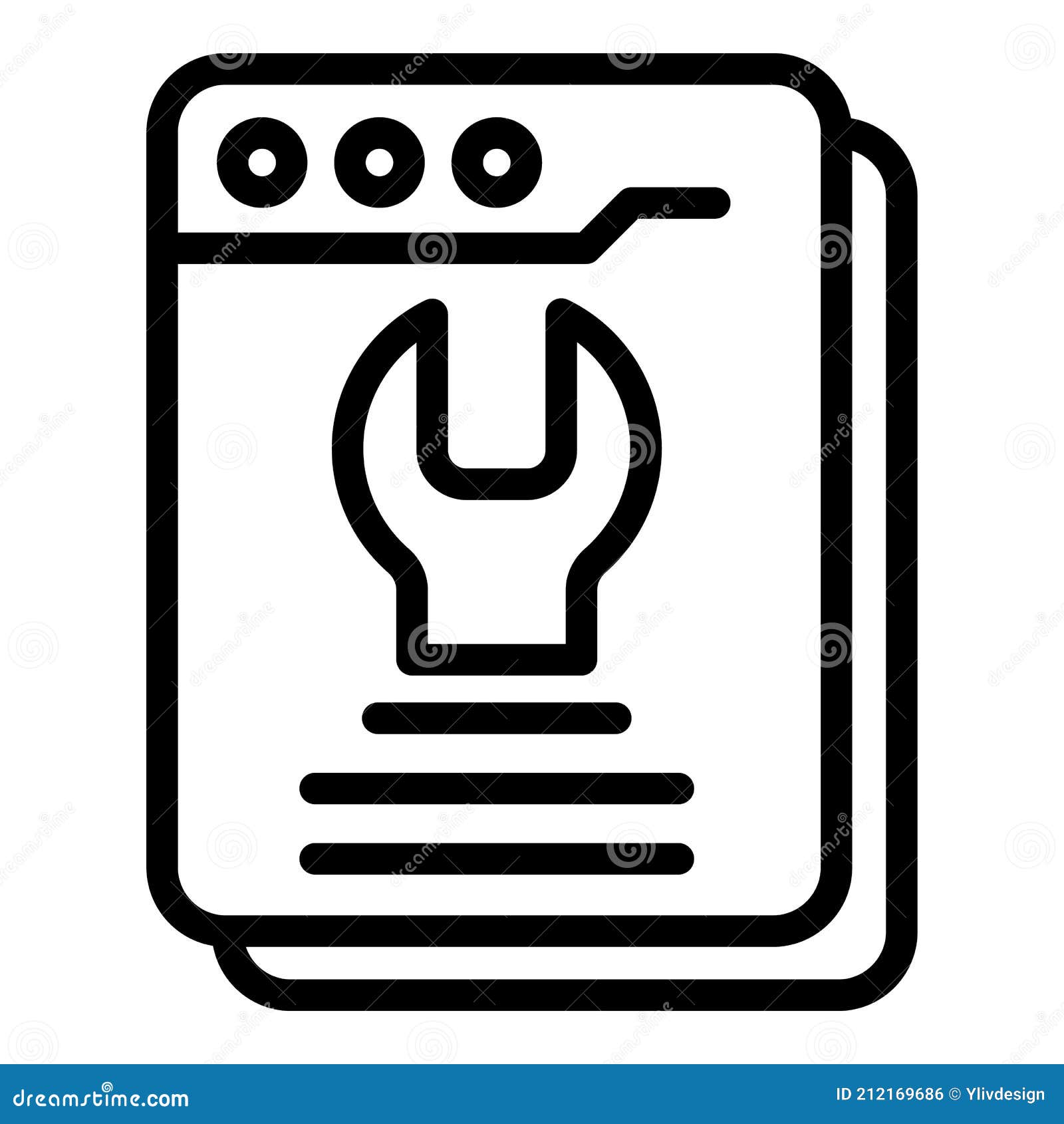 Settings Support Icon, Outline Style Stock Vector - Illustration of ...