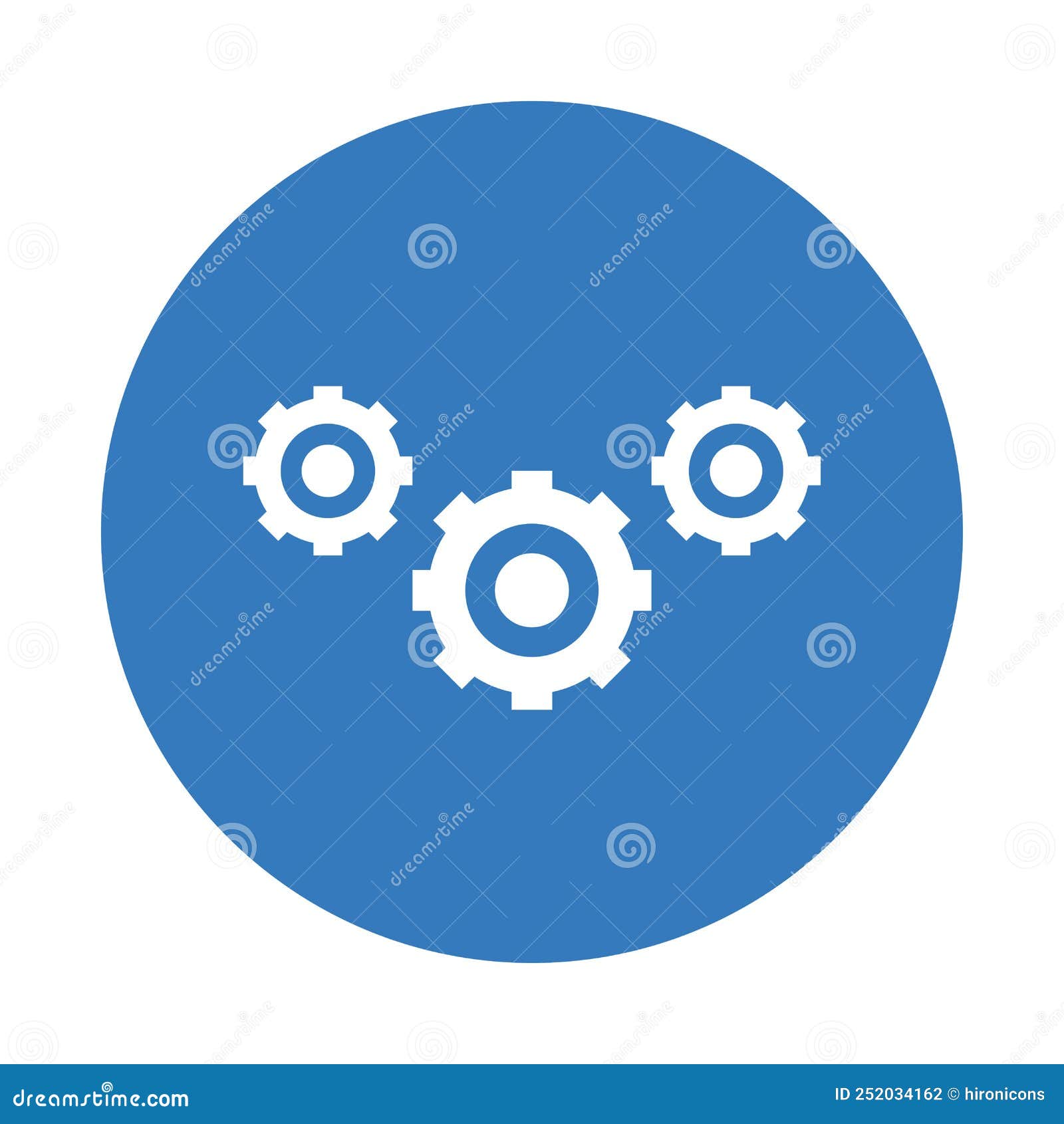 Settings, Tools, Gear, Gears Icon. Blue Color Design Stock Vector ...