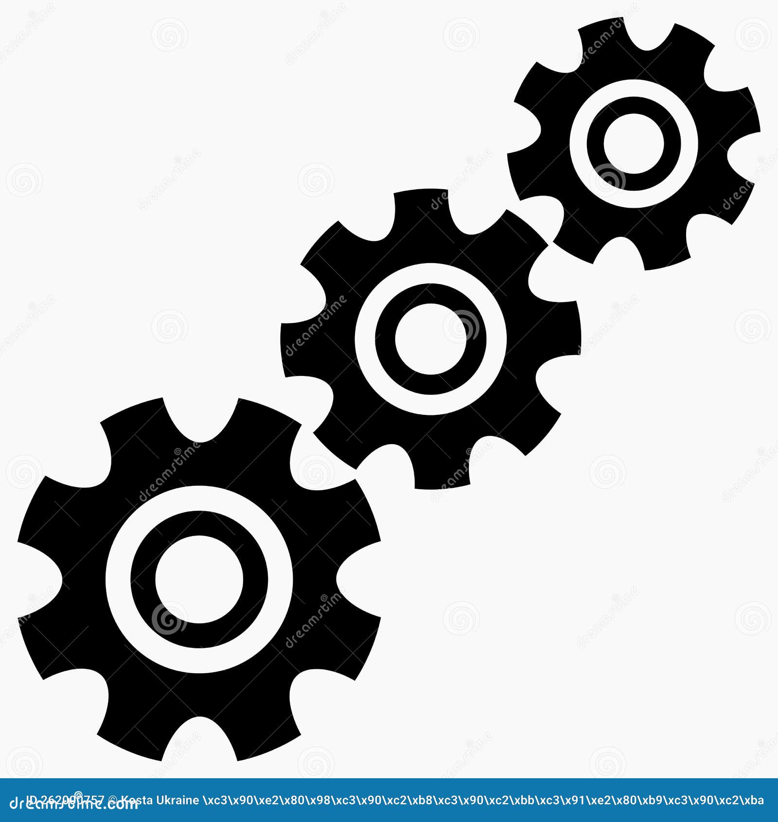 Settings vector icon stock vector. Illustration of communication ...