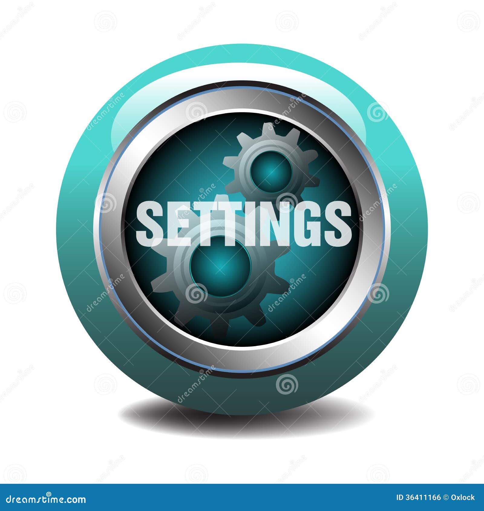 Settings web button stock vector. Illustration of button - 36411166