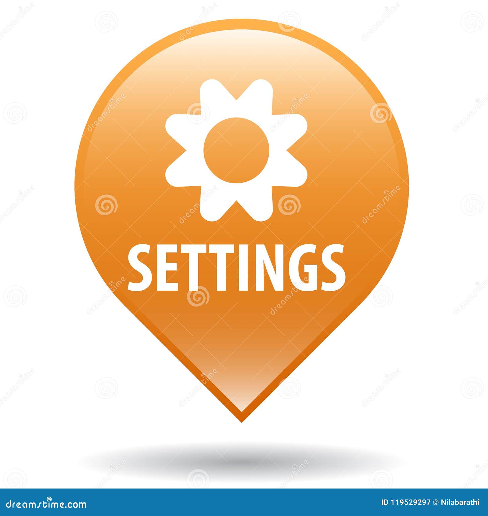 Settings web button stock illustration. Illustration of internet ...
