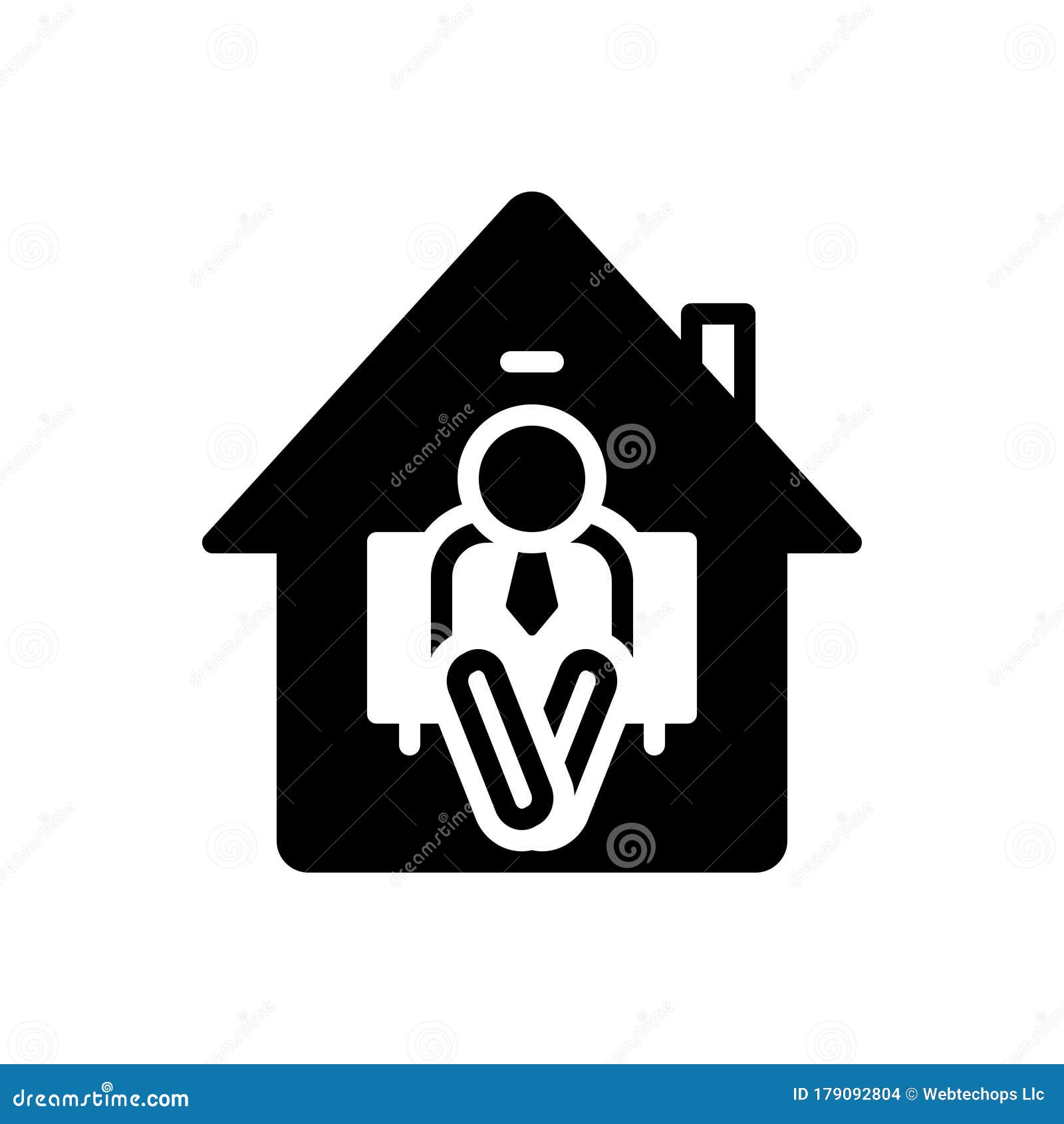 Black Solid Icon for Settle, Transmigrate and Reside Stock Illustration ...