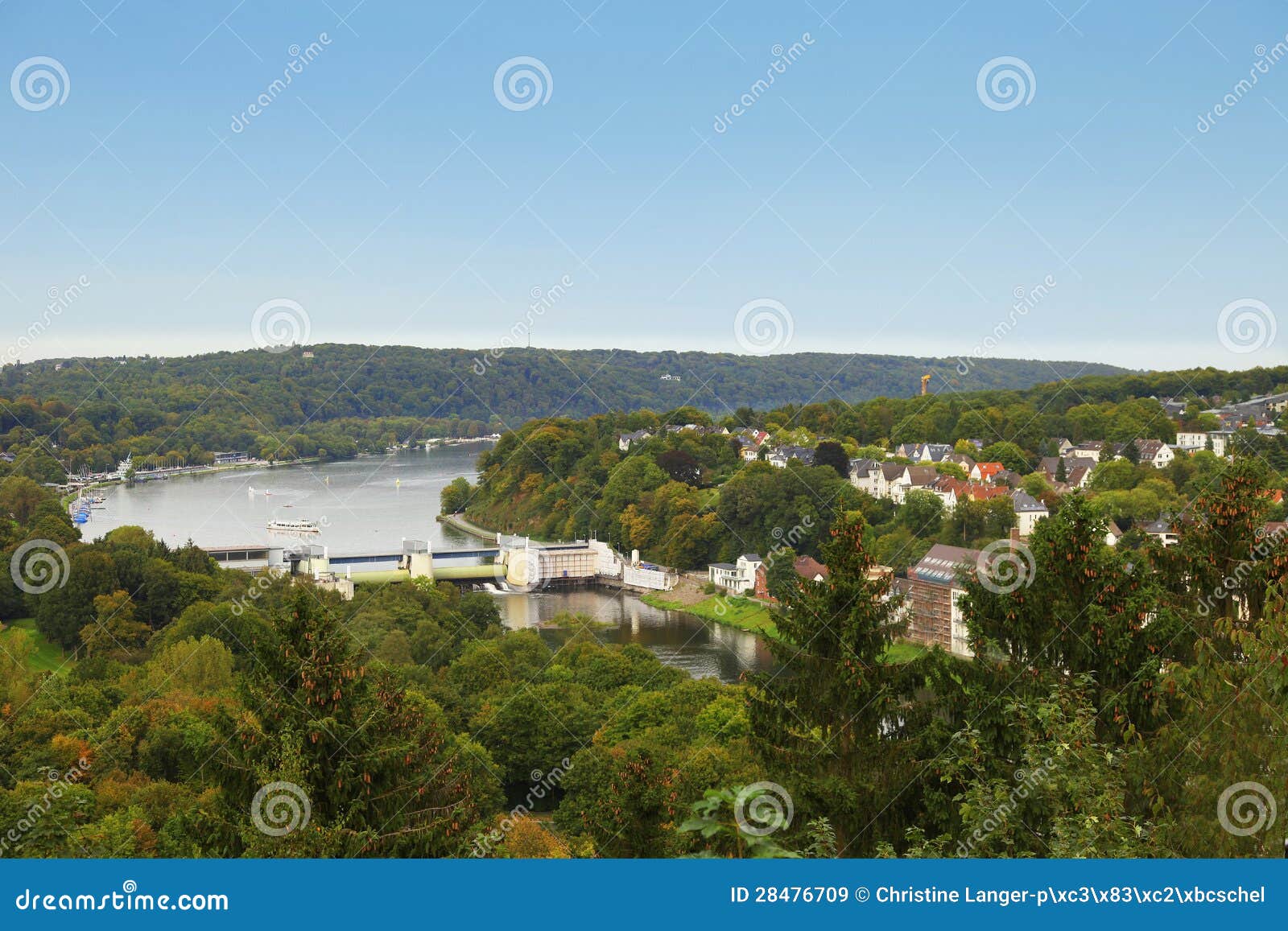 Settlement Along a Beautiful Lush River Stock Image - Image of rural ...
