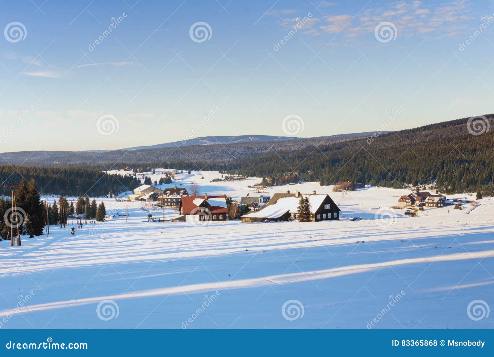 Settlement Jizerka in Jizera Mountains Editorial Stock Photo - Image of ...