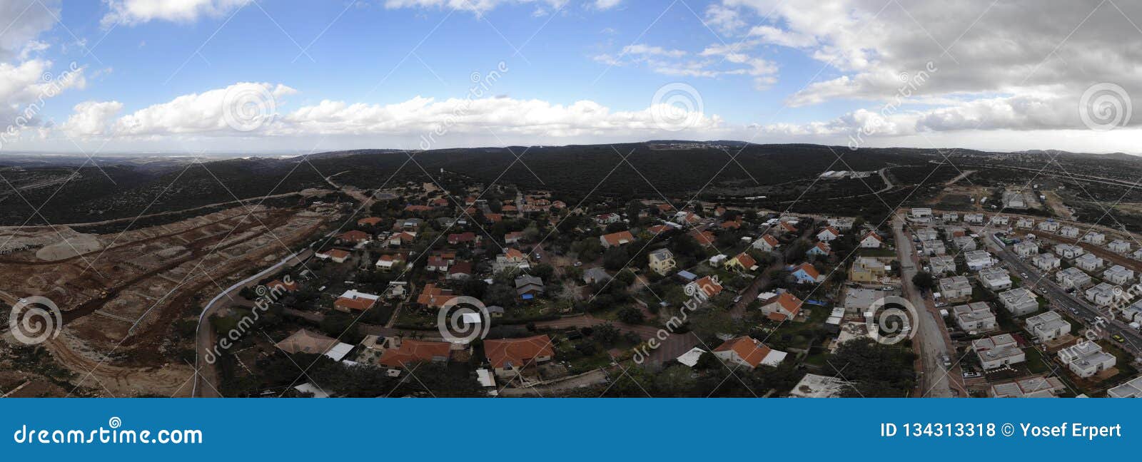 The settlement Riham stock photo. Image of clouds, panorama - 134313318