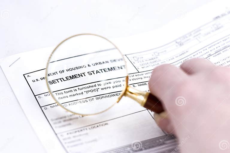 Settlement statement stock photo. Image of hand, statement - 493628