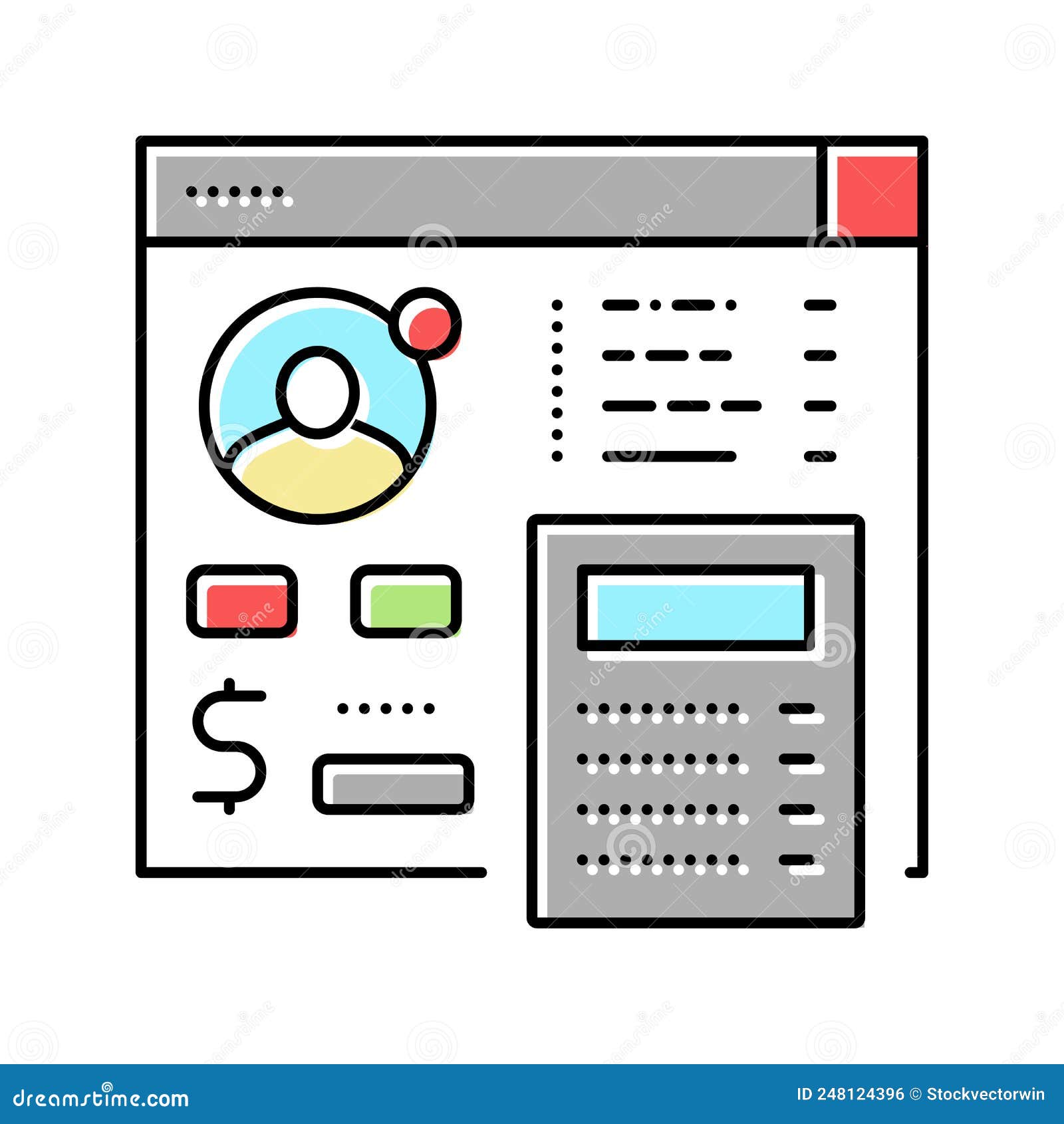 Settlements on Behalf of Clients Color Icon Vector Illustration Stock ...