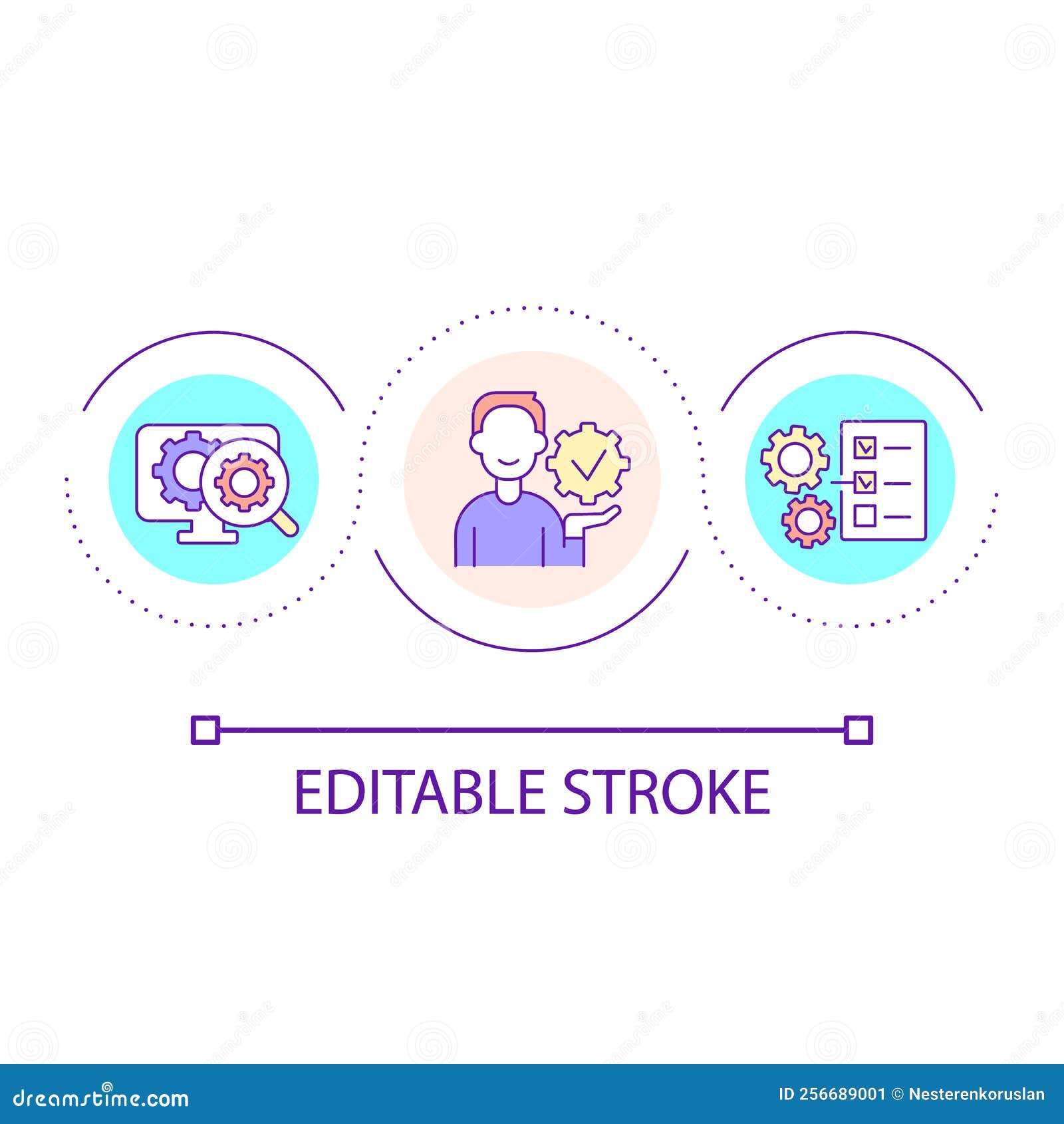 Setup for Business Progress Loop Concept Icon Stock Vector ...