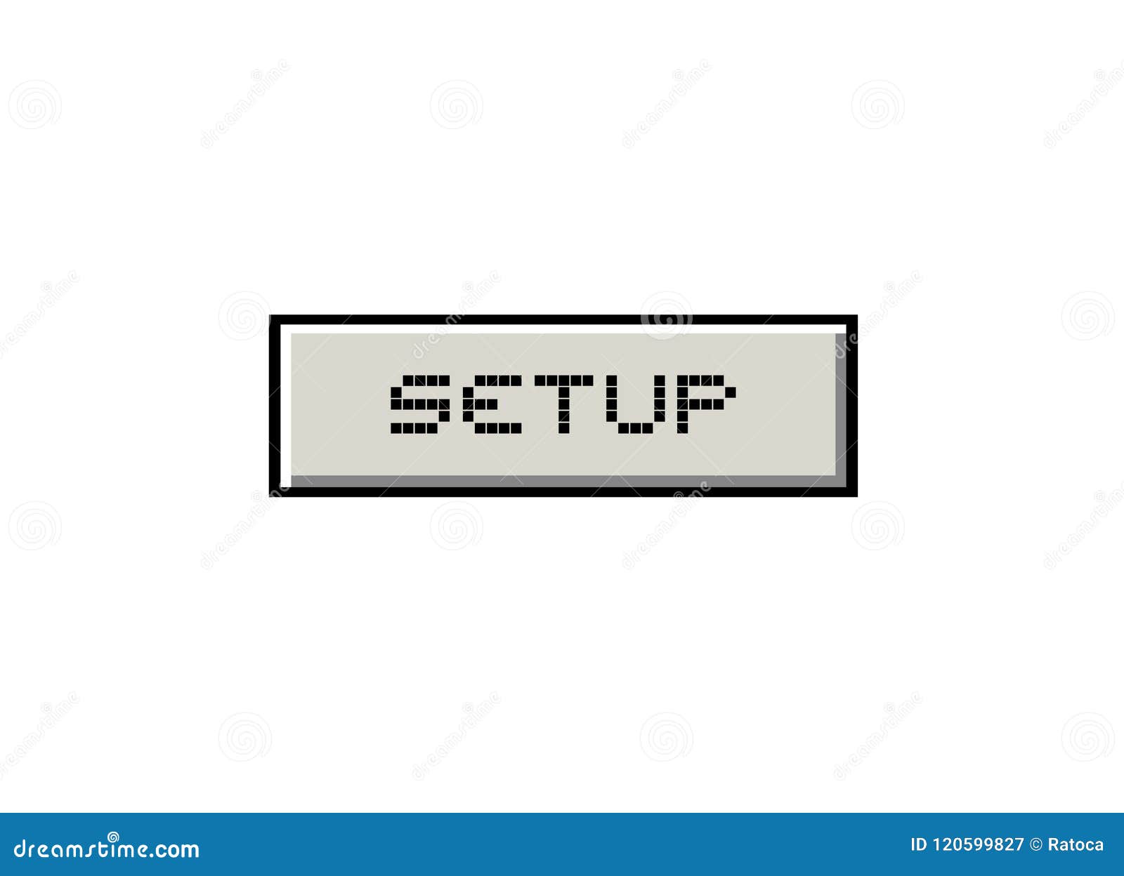 Setup button message stock vector. Illustration of operating - 120599827