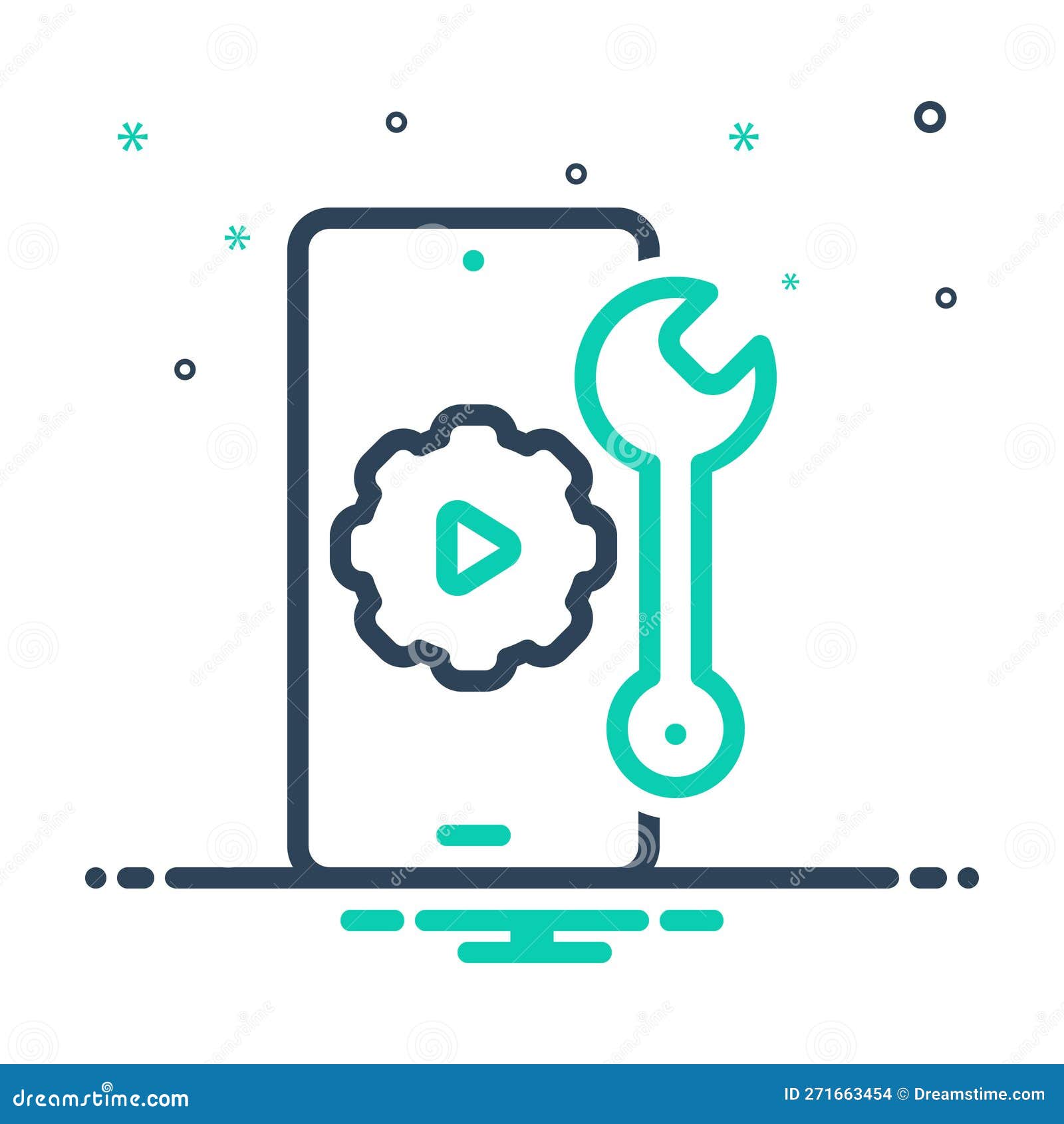 Mix Icon for Setup, Gear and Setting Stock Vector - Illustration of ...