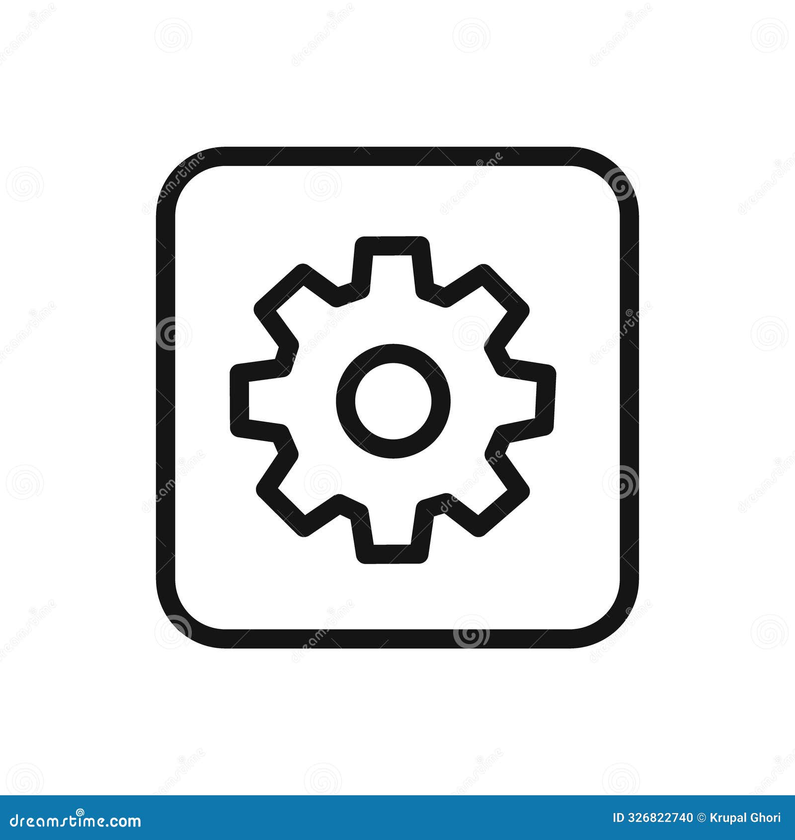 Setup Icon Linear Vector Graphics Sign Stock Vector - Illustration of ...