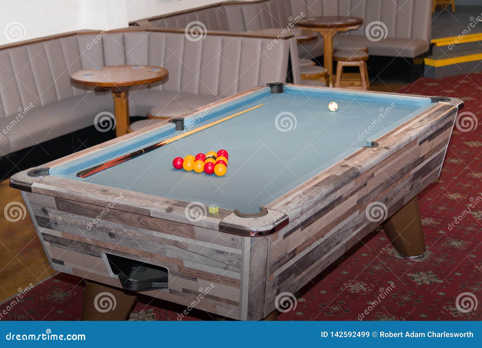 The Pool Table is Set up stock image. Image of playing - 142592499