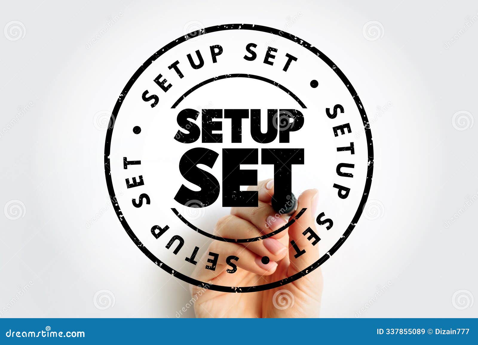 Setup Set Text Stamp, Concept Background Stock Image - Image of ...