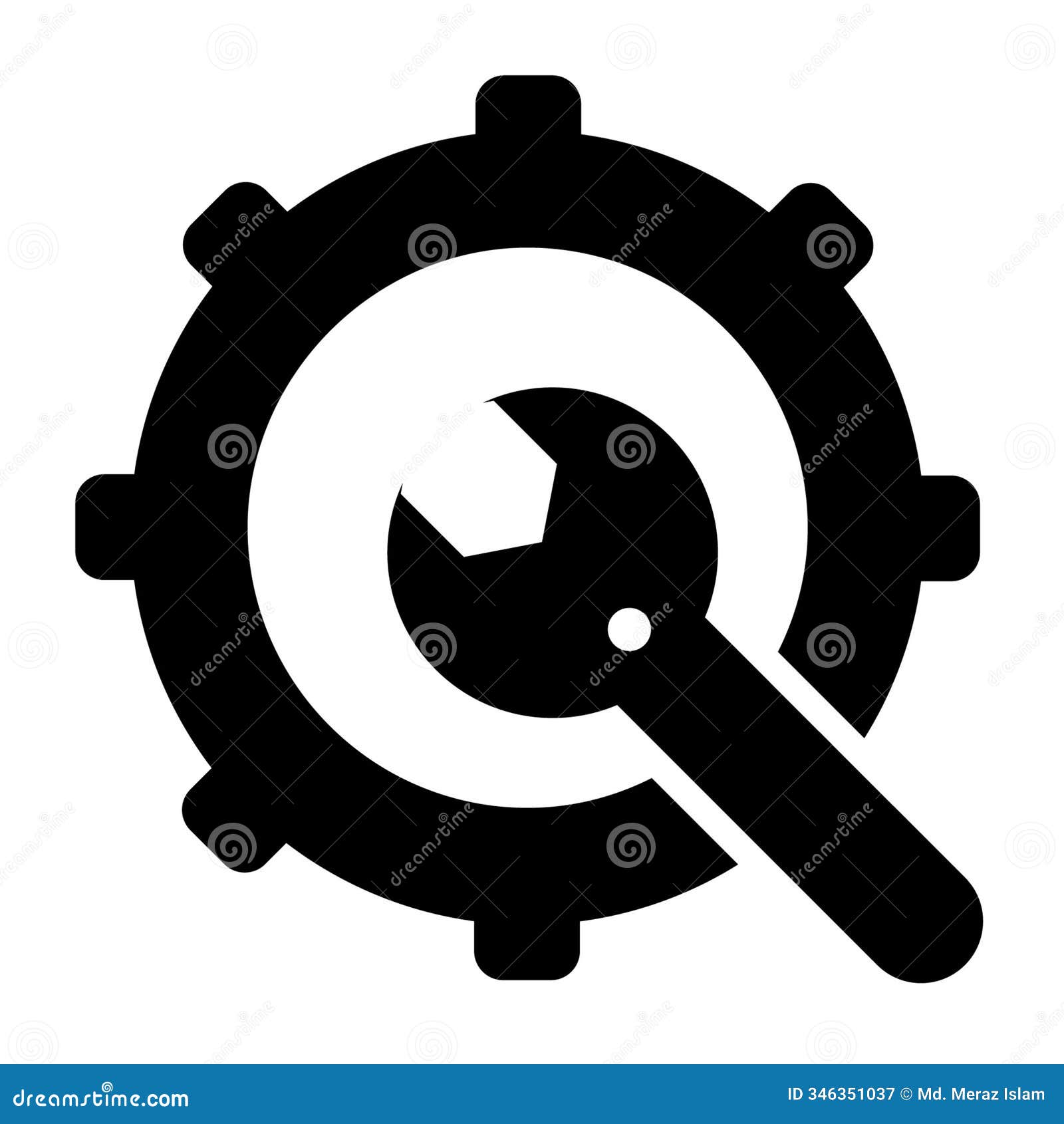 Setup and setting icon. stock illustration. Illustration of system ...