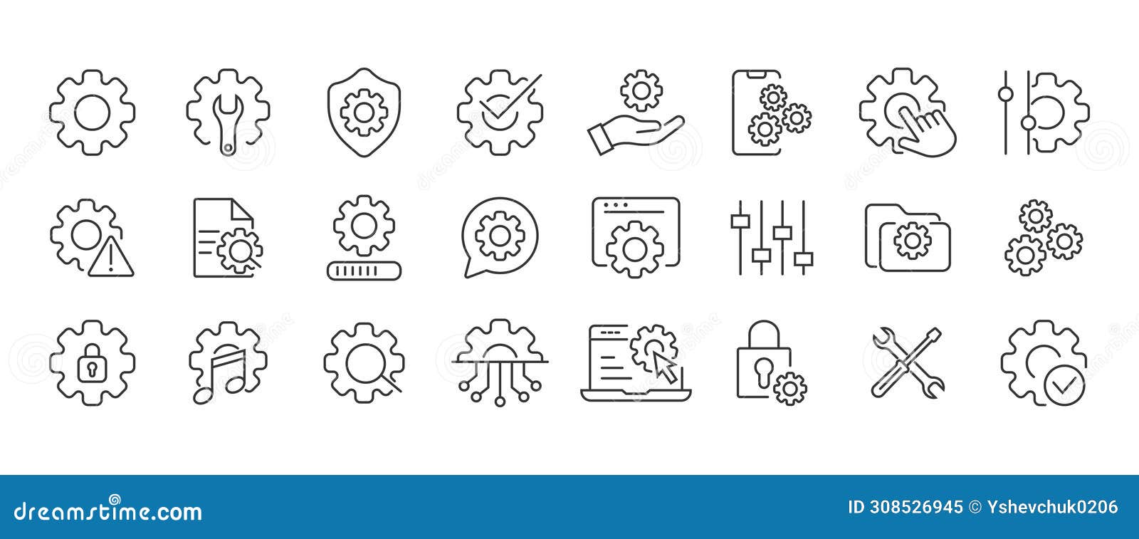 Setup and Setting Icons. Collection of Option, Installation, Tools ...