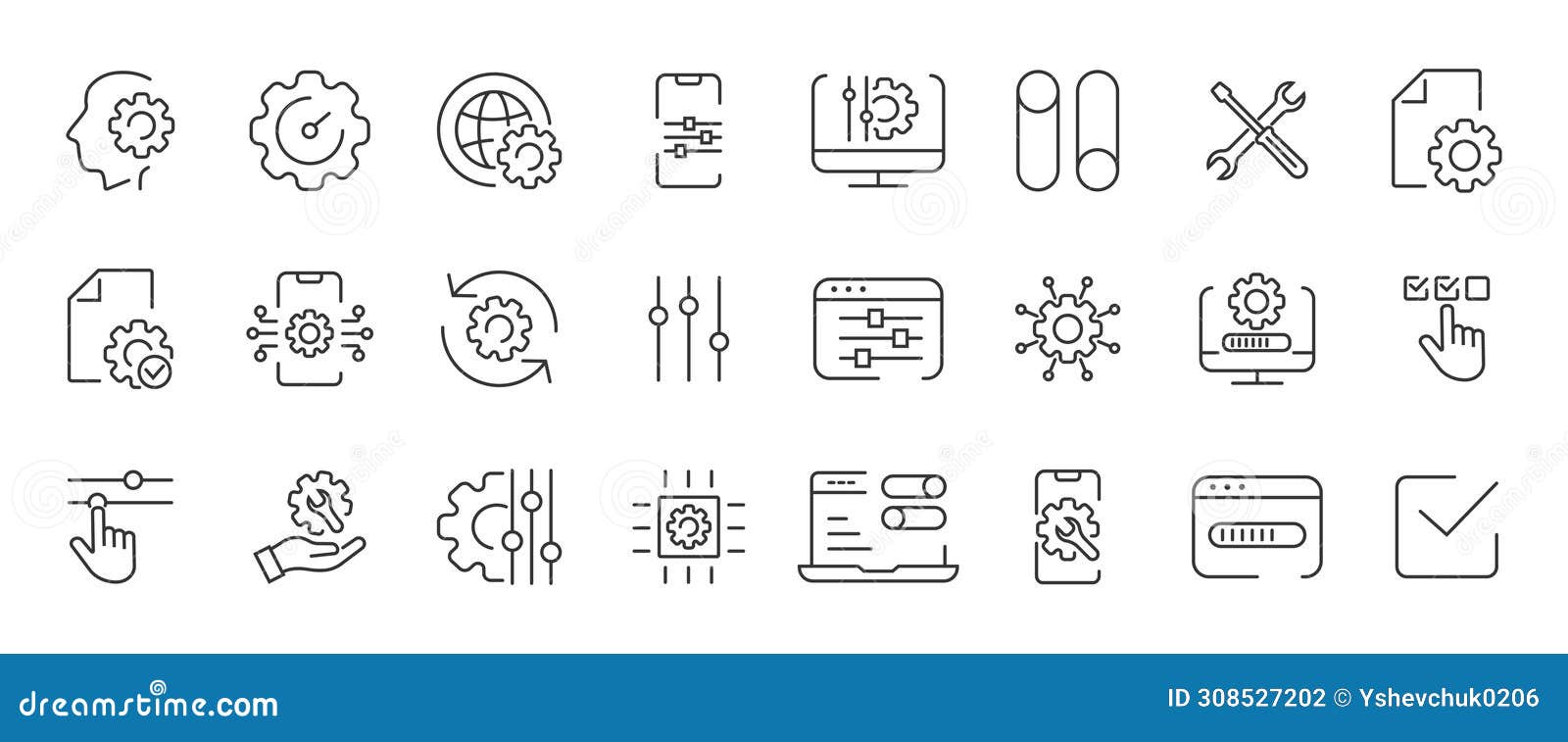 Setup and Setting Icons. Collection of Option, Installation, Tools ...