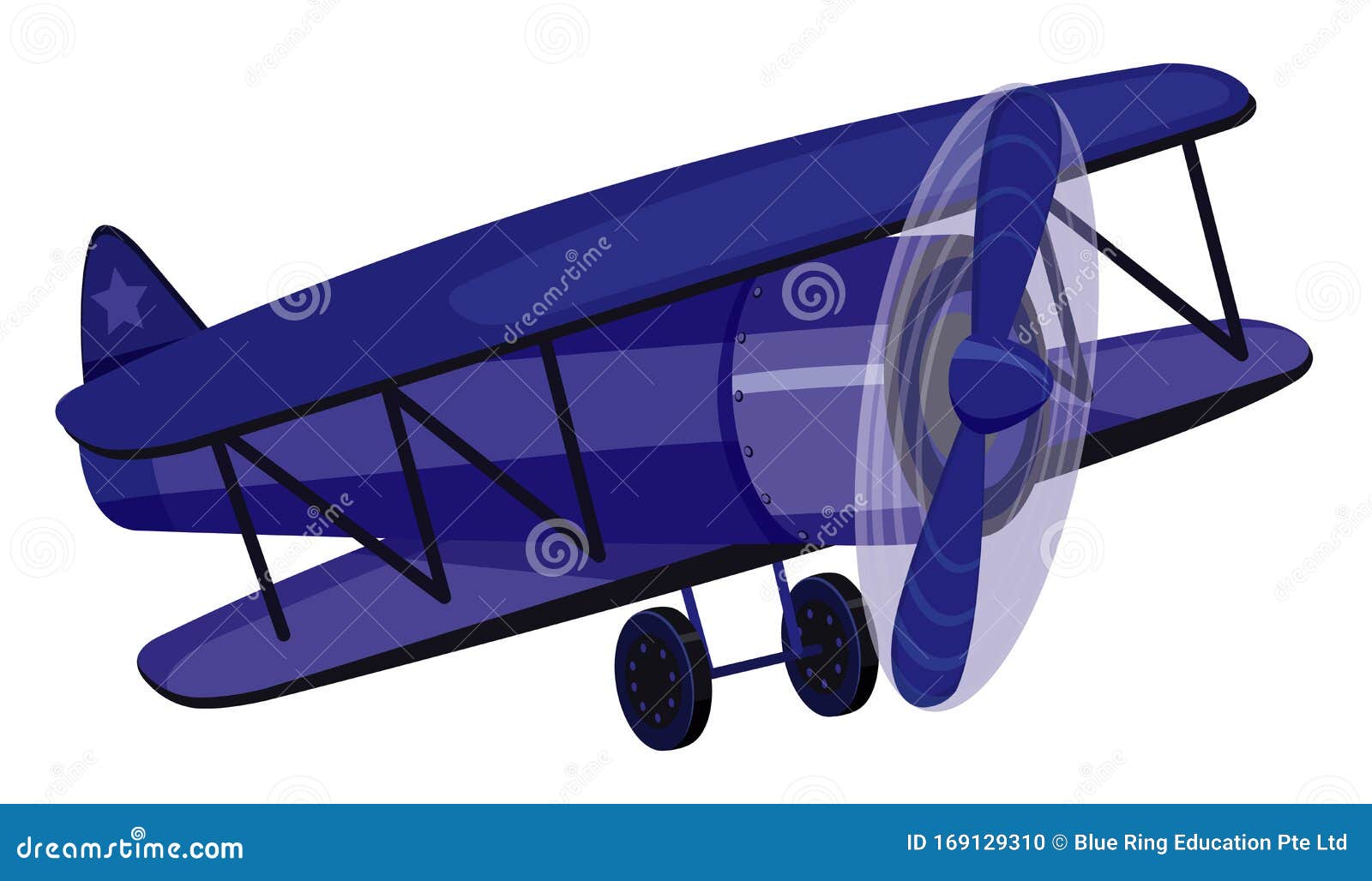 Seule image d'avion bleu illustration de vecteur. Illustration du ...