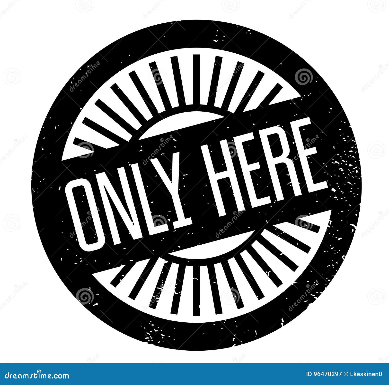 Seulement Ici Tampon En Caoutchouc Illustration de Vecteur ...