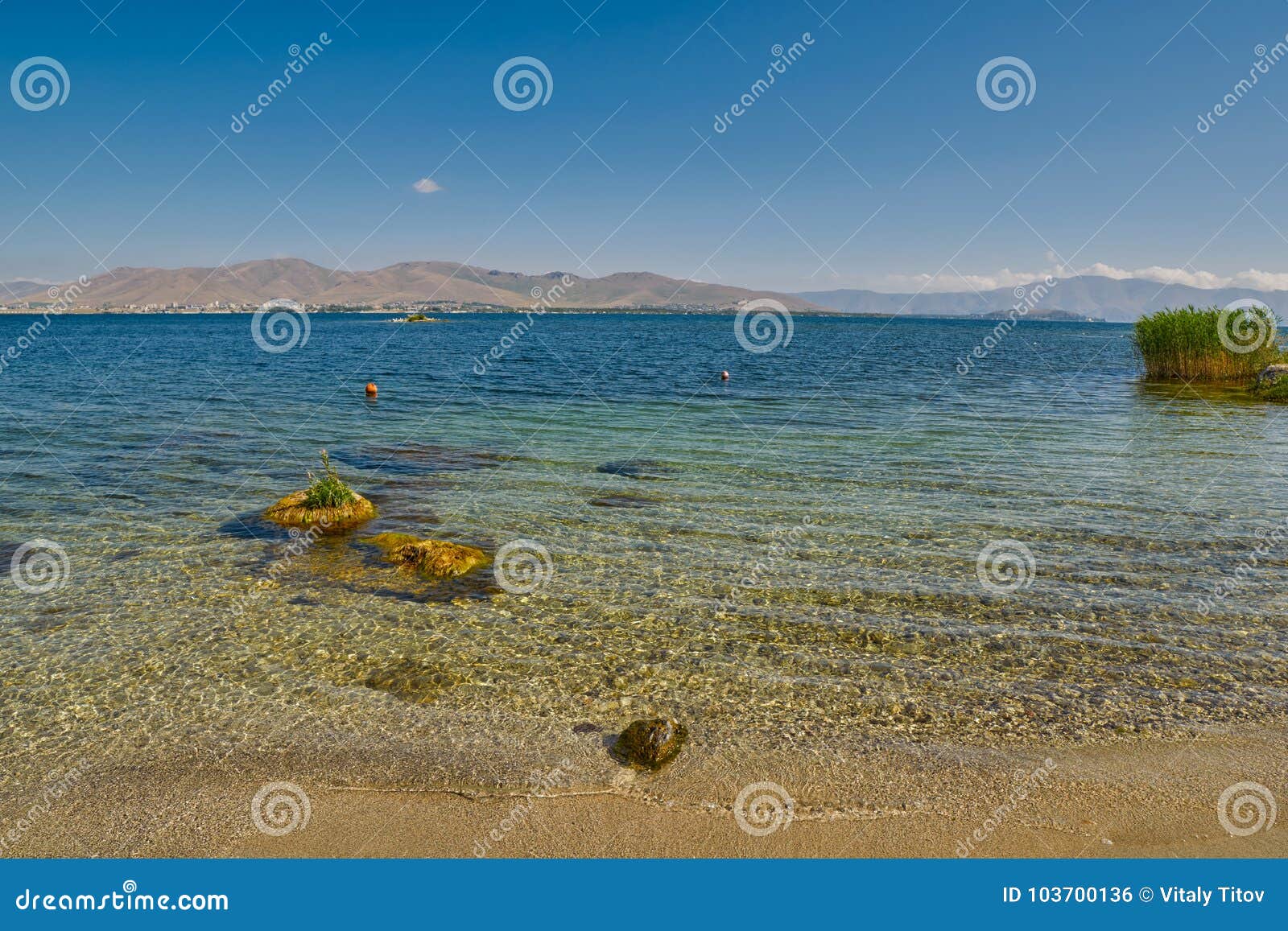 Sevan Lake Beach Shore stock photo. Image of beauty - 103700136