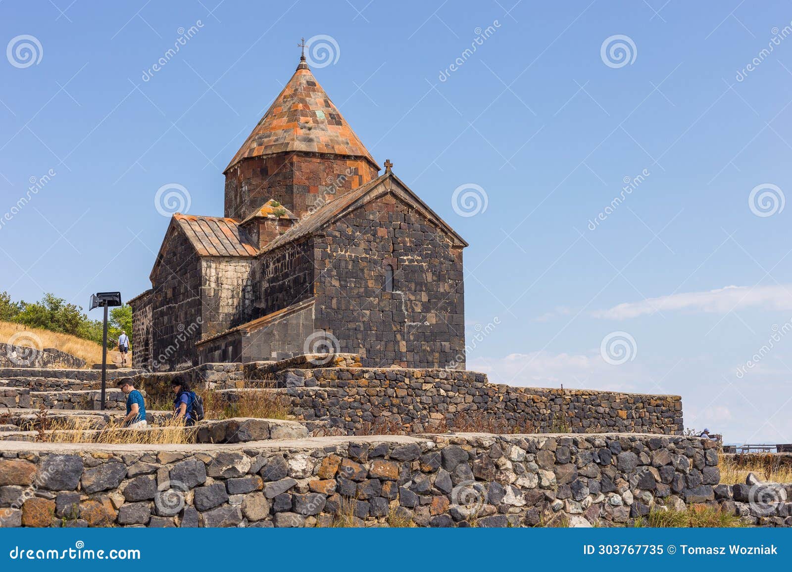 View of the Sevanavank, Monastic Complex Located on the Shore Lake Sevan. Armenia Editorial ...