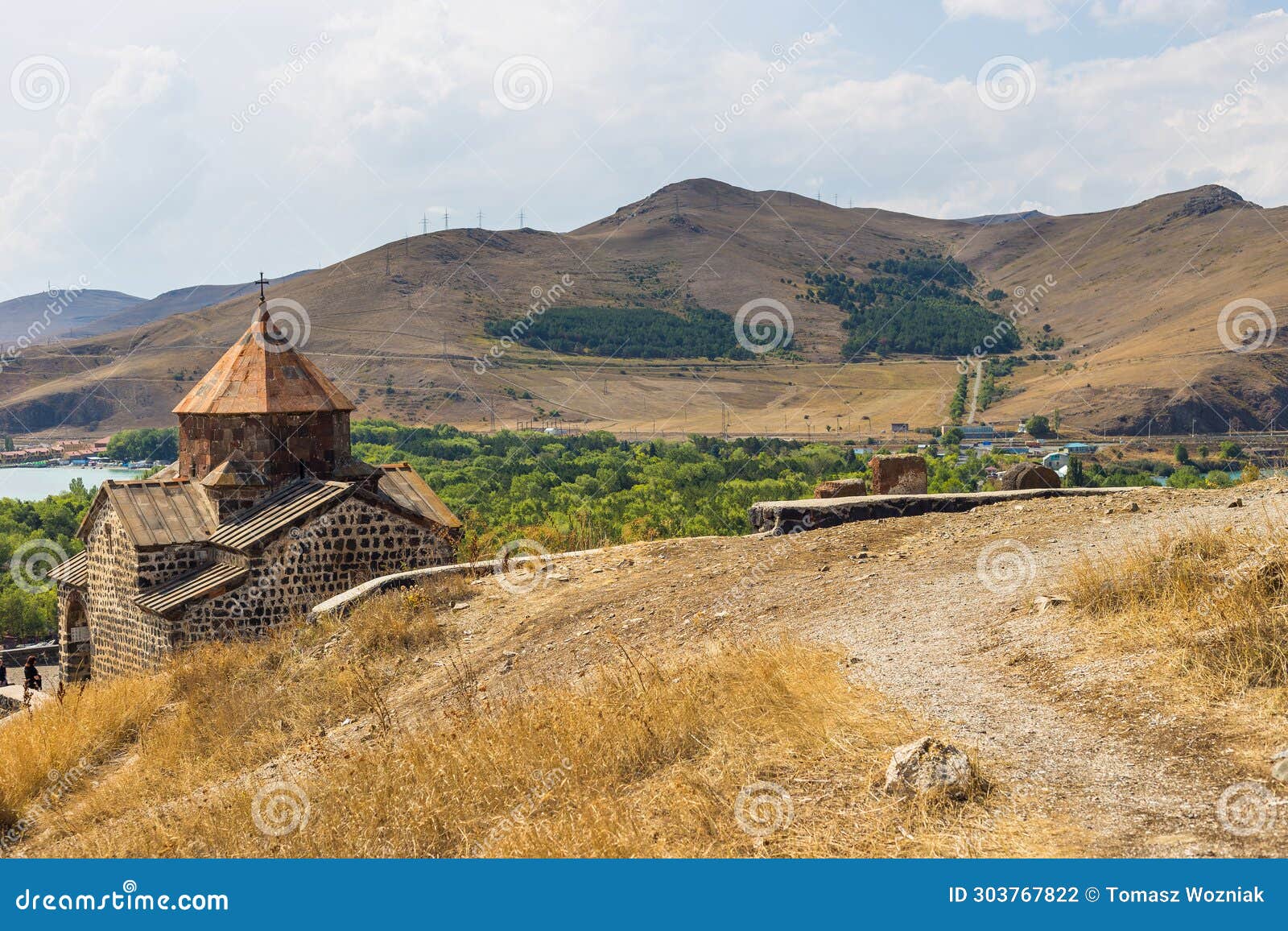 View of the Sevanavank, Monastic Complex Located on the Shore Lake Sevan. Armenia Editorial ...