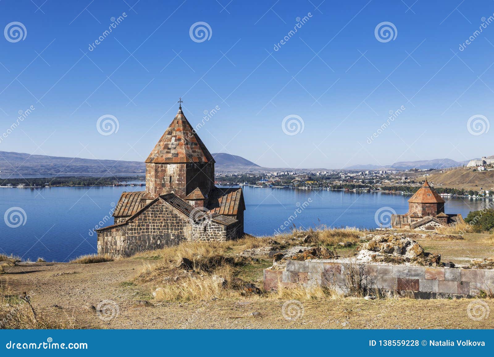 Sevanavank Monastery on the North-West Coast of Lake Sevan, Gegharkunik Province Stock Photo ...