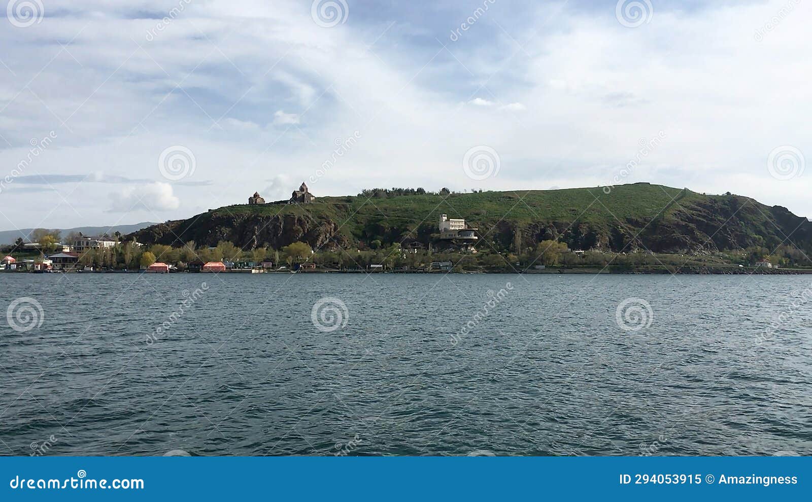 Sevanavank Monastery and Peninsula Along Lake Sevan, Armenia. Stock Image - Image of lake ...