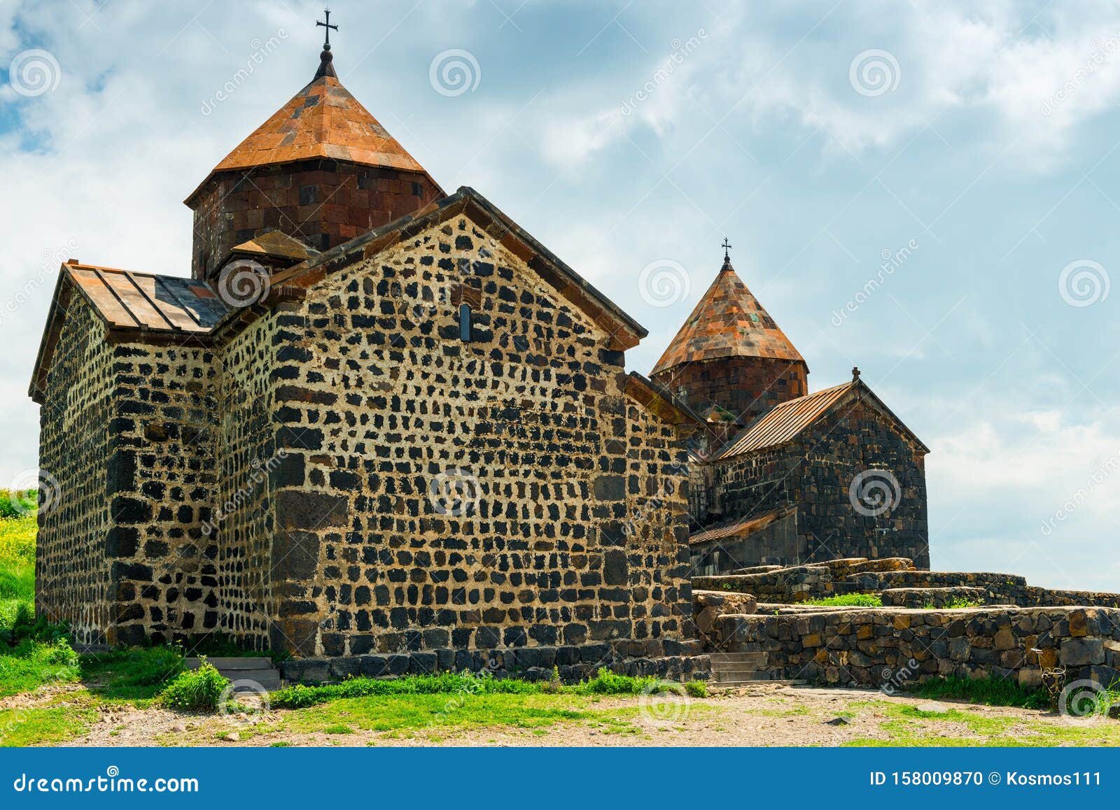 Sevanavank Monastery on the Shore of Lake Sevan Armenia Stock Photo ...
