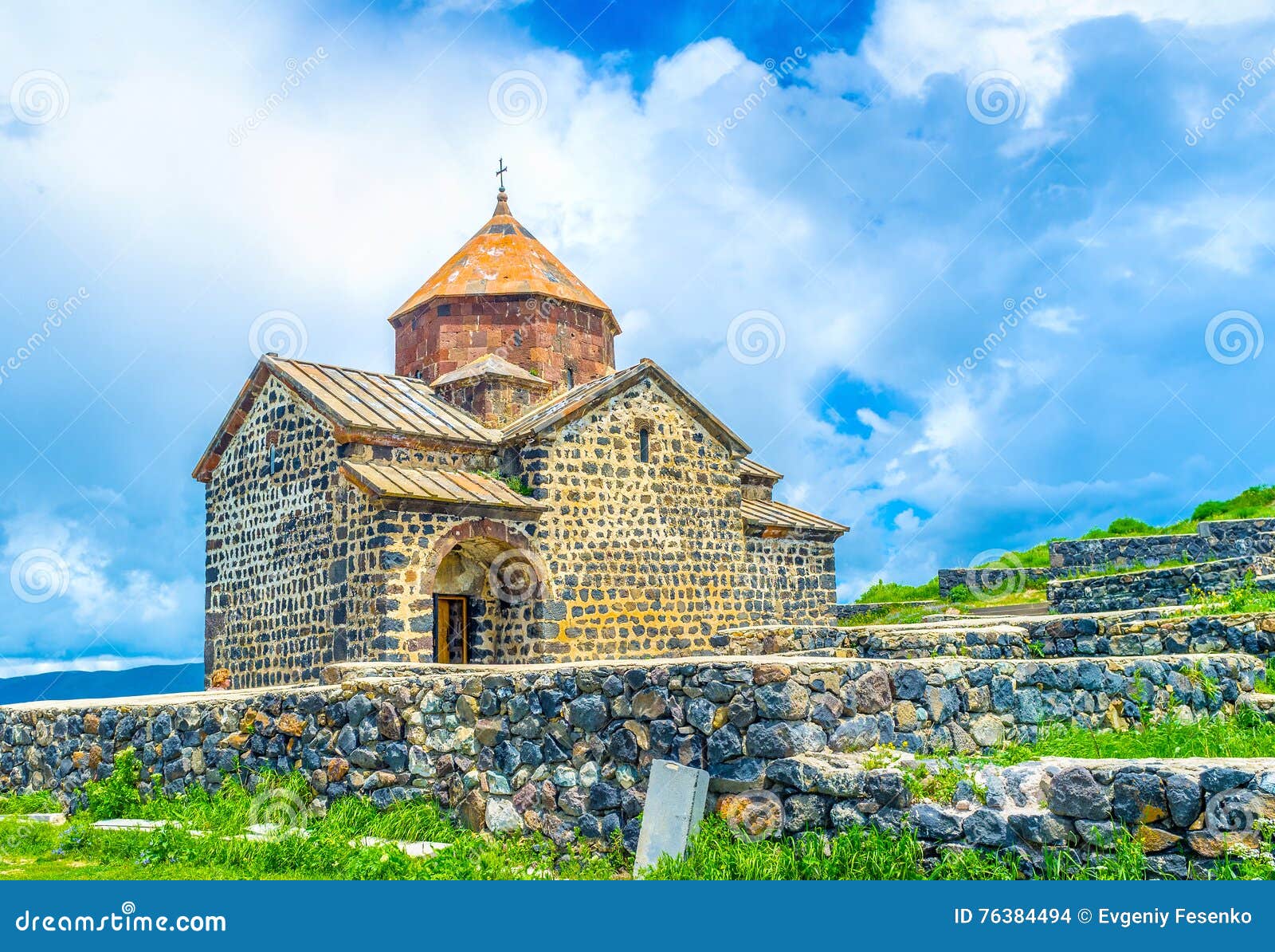 In Sevanavank Monastery stock photo. Image of cross, carving - 76384494