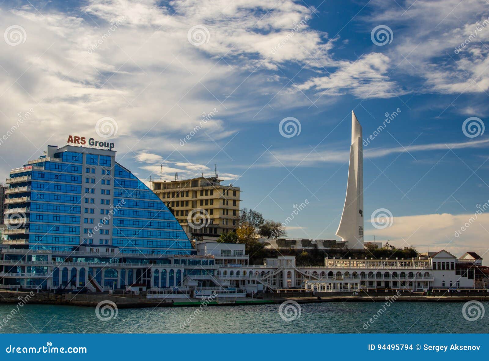 Sevastopol bay editorial stock image. Image of blue, angle - 94495794