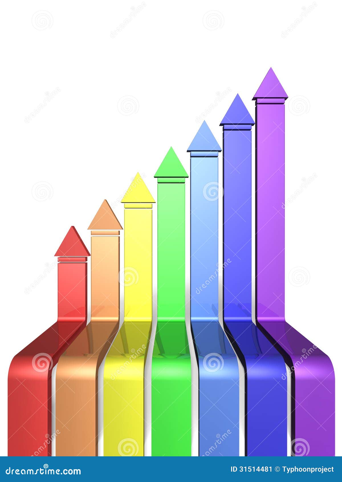 Seven arrows stock illustration. Illustration of conceptual - 31514481