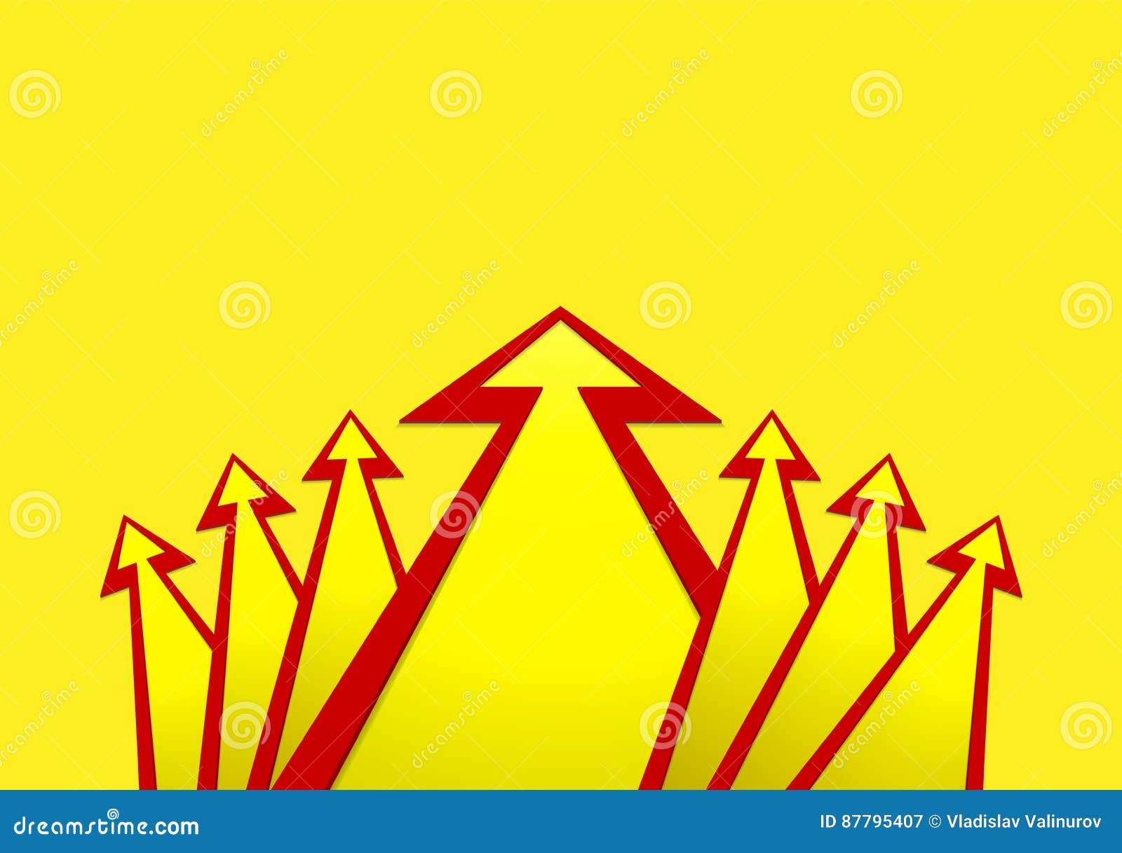 Seven Arrows Representing The Advance Stock Photography | CartoonDealer ...