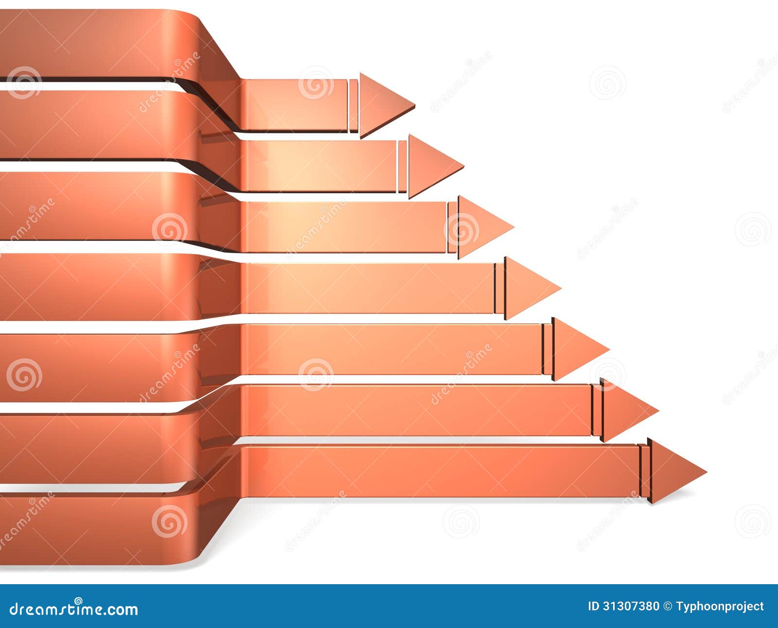 Seven Arrows Representing The Advance Stock Photography | CartoonDealer ...