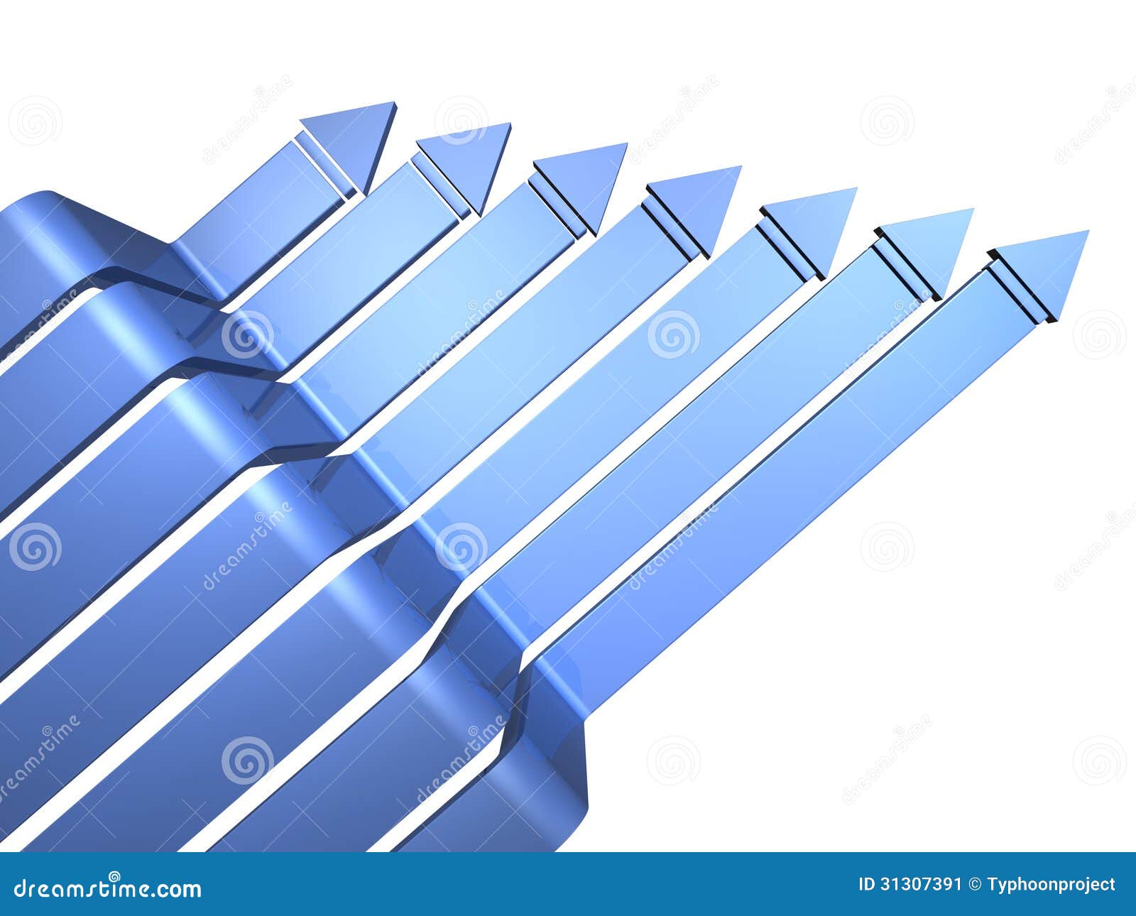 Seven Arrows Representing The Advance Stock Photography | CartoonDealer ...