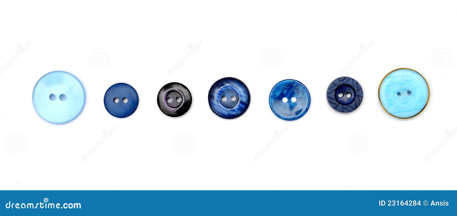 Seven blue buttons stock illustration. Illustration of plastic - 23164284