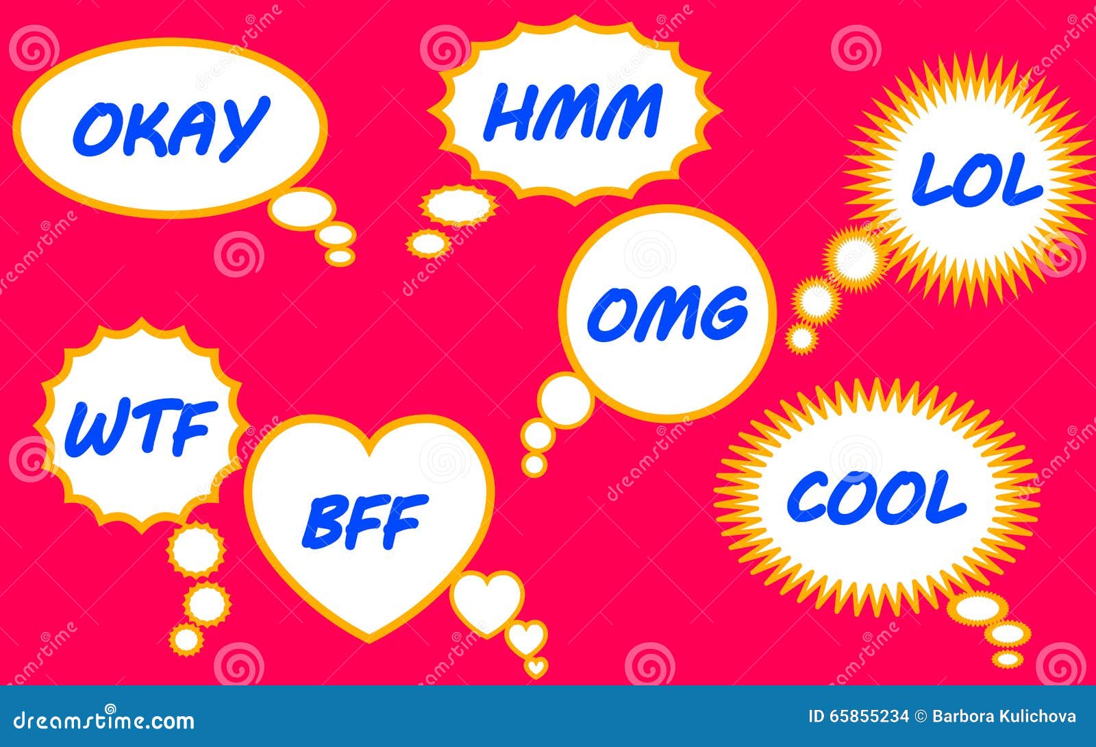 Seven bubbles with text stock vector. Illustration of bubble - 65855234