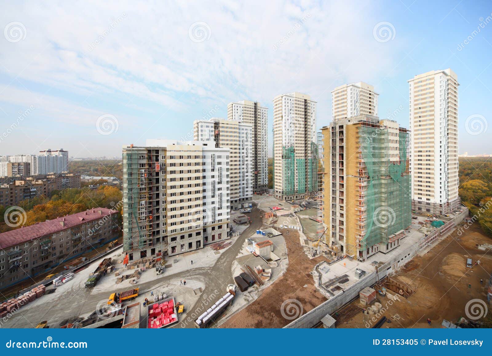 Seven Buildings Under Construction Editorial Image - Image of high ...