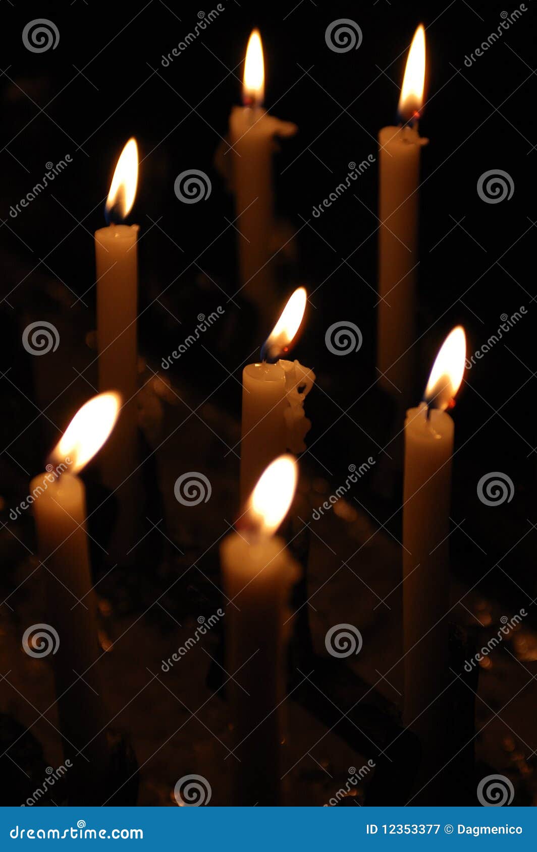 Seven candles stock image. Image of bright, decoration - 12353377