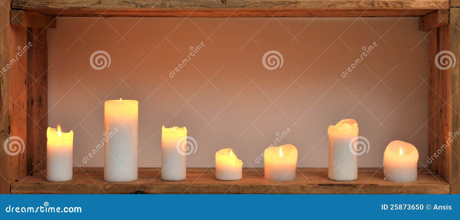 Seven candles stock photo. Image of prayer, light, heat - 25873650