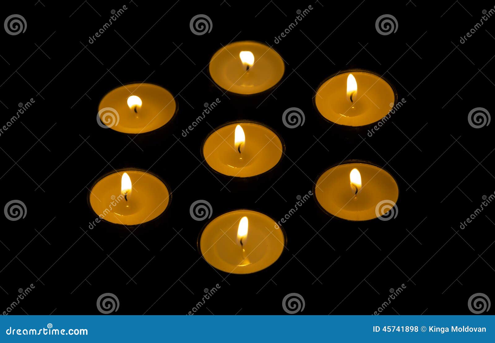 Seven candles stock photo. Image of halloween, fire, relaxation - 45741898