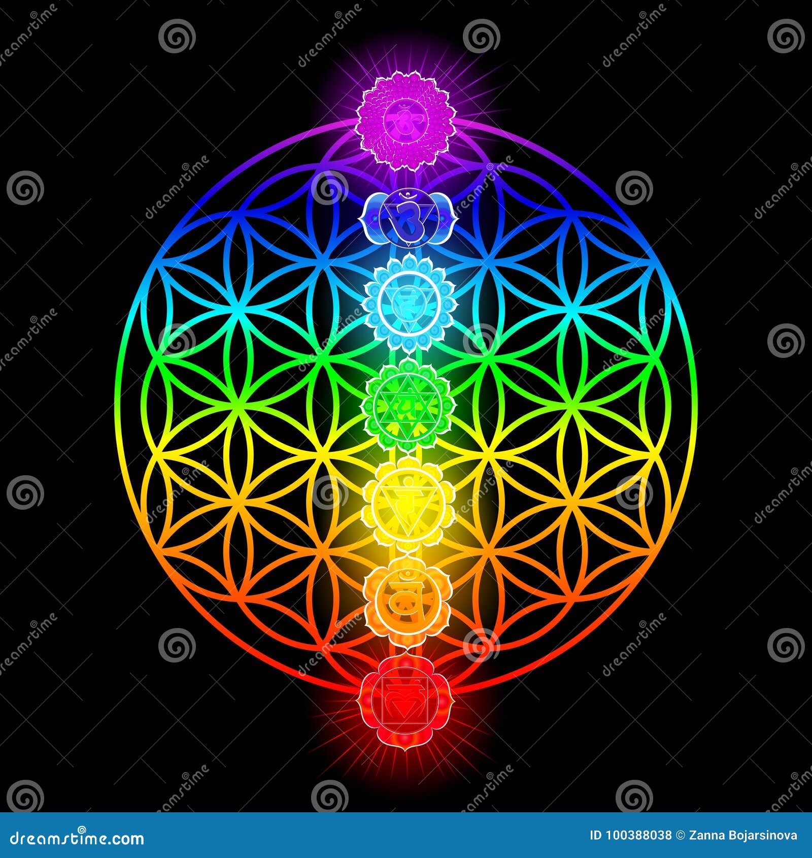 Chakras Sacred Geometry Stock Illustrations – 912 Chakras Sacred ...