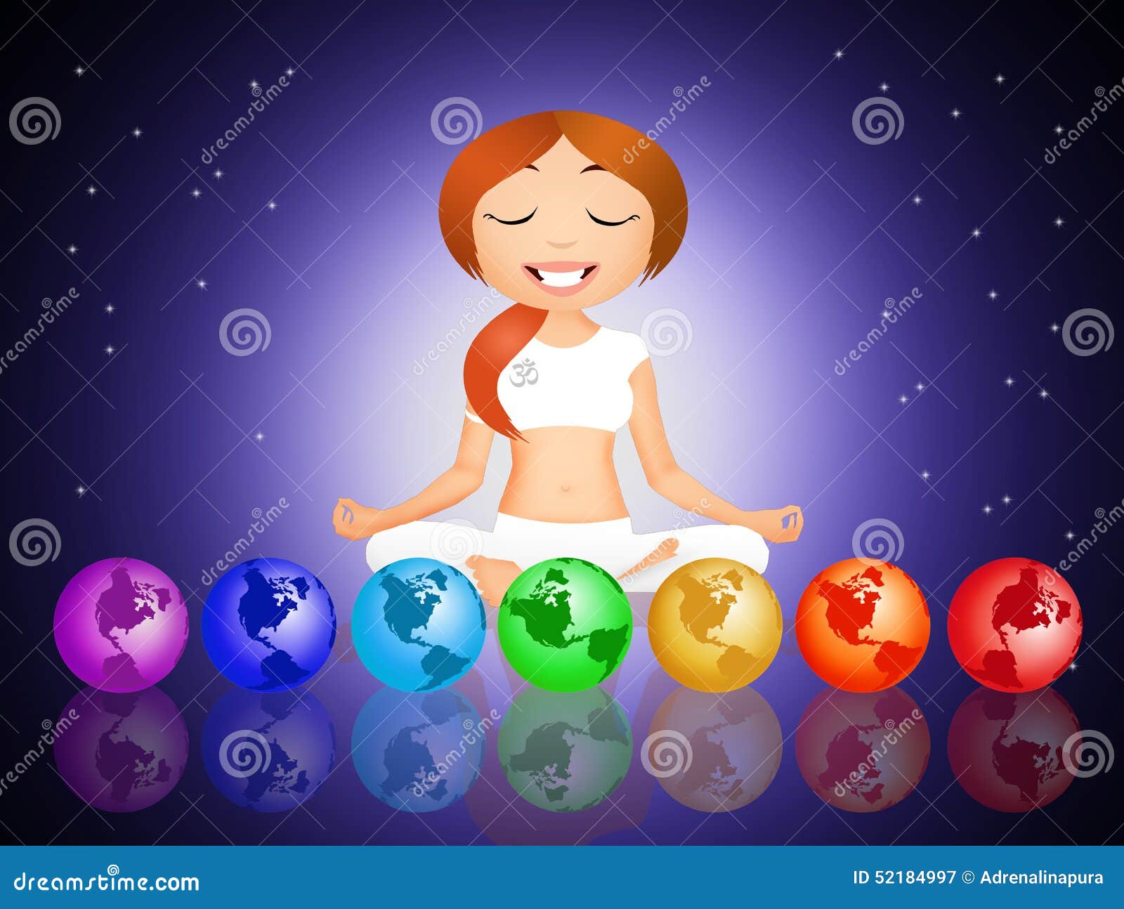 Seven Chakras Royalty-Free Illustration | CartoonDealer.com #52184997